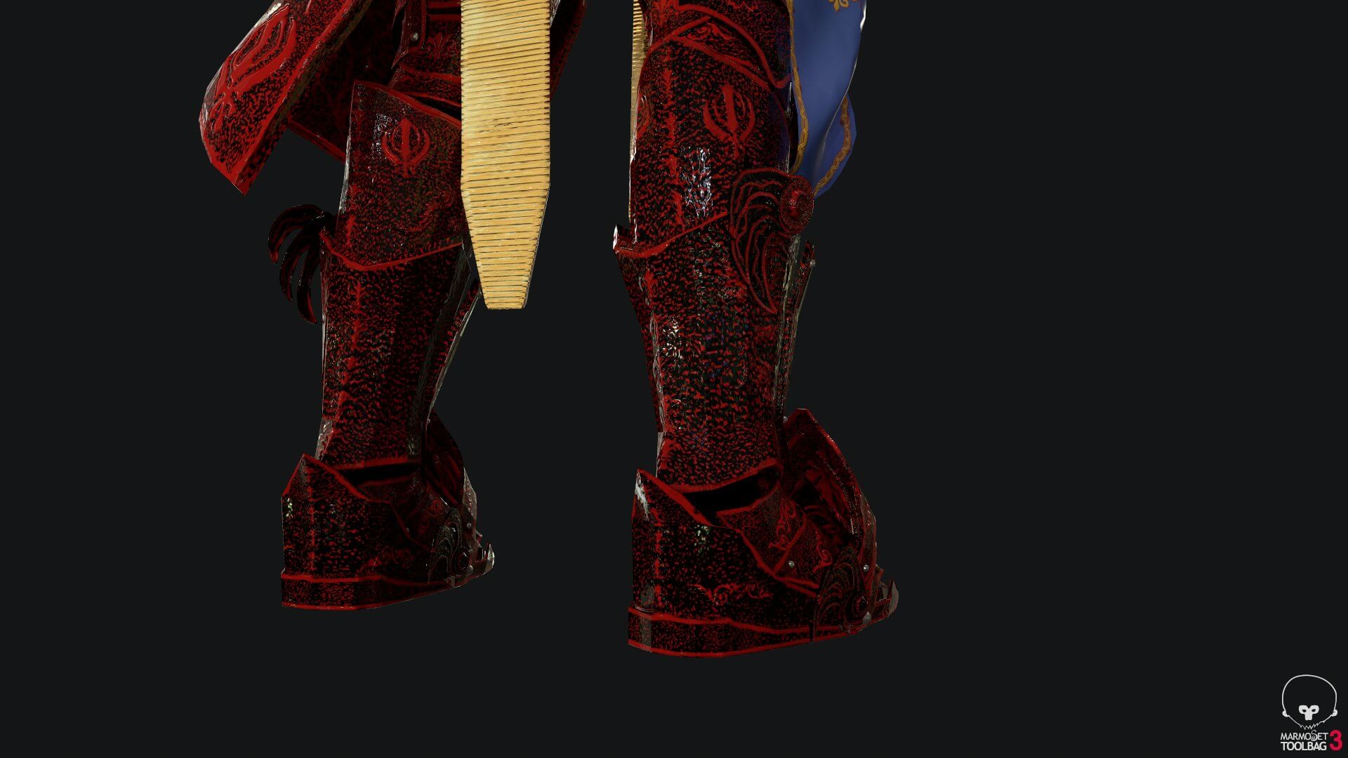 Red Samurai Armor - 3D Model by PaburoVIII