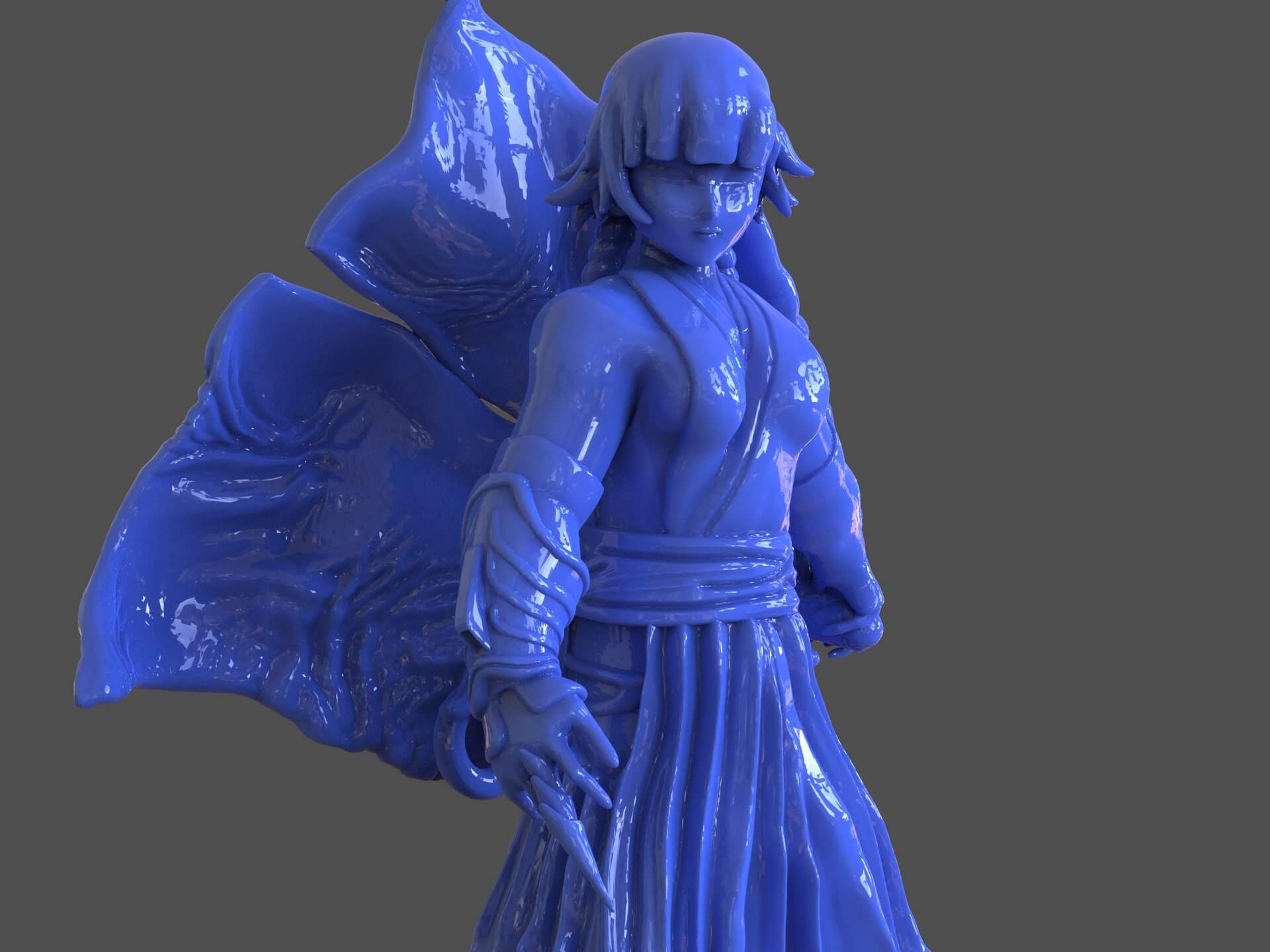 Soifon Anime Mini Figure - 3D Model by PaburoVIII