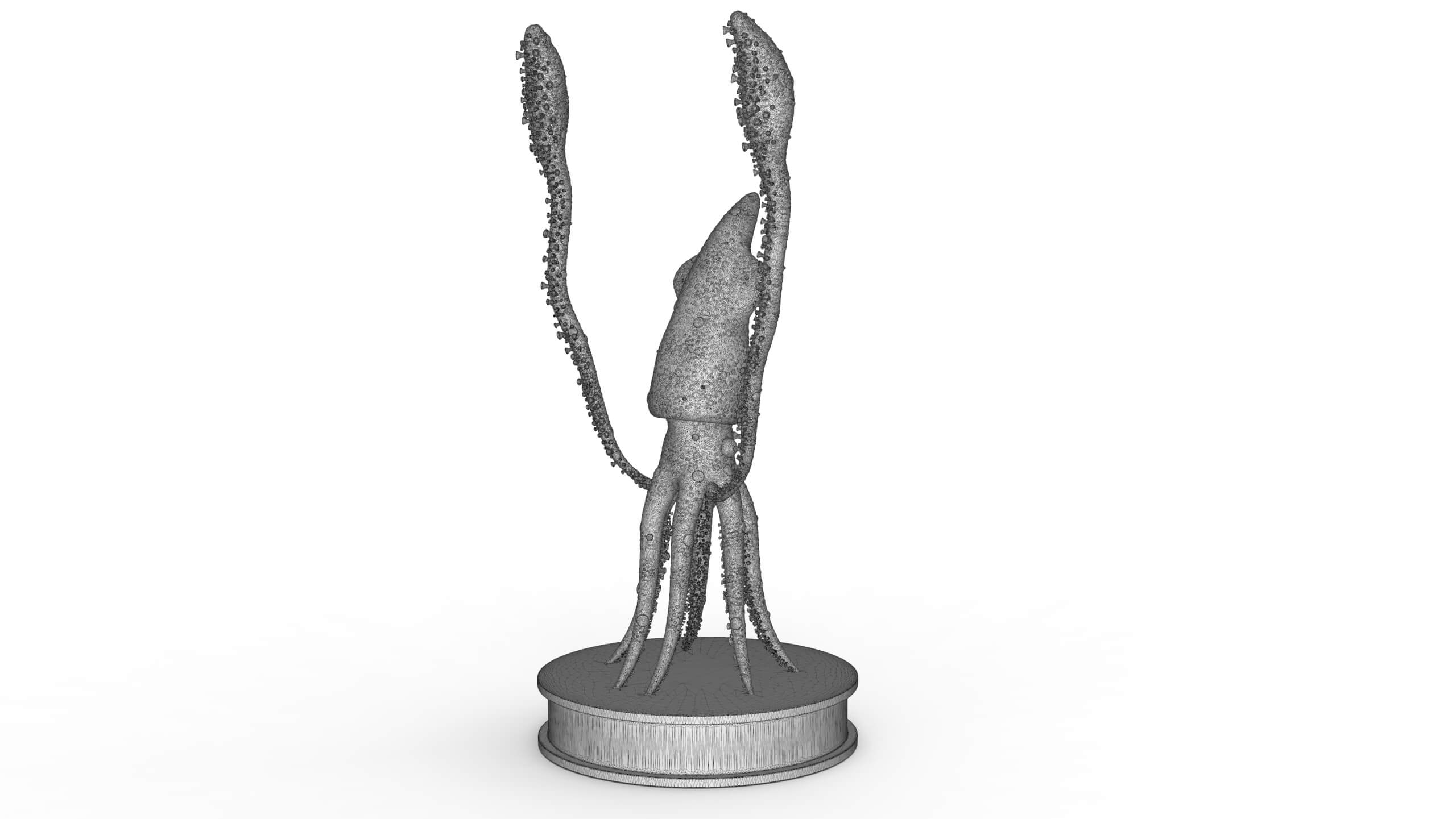Squid Sculpture - Free 3D Model by PaburoVIII