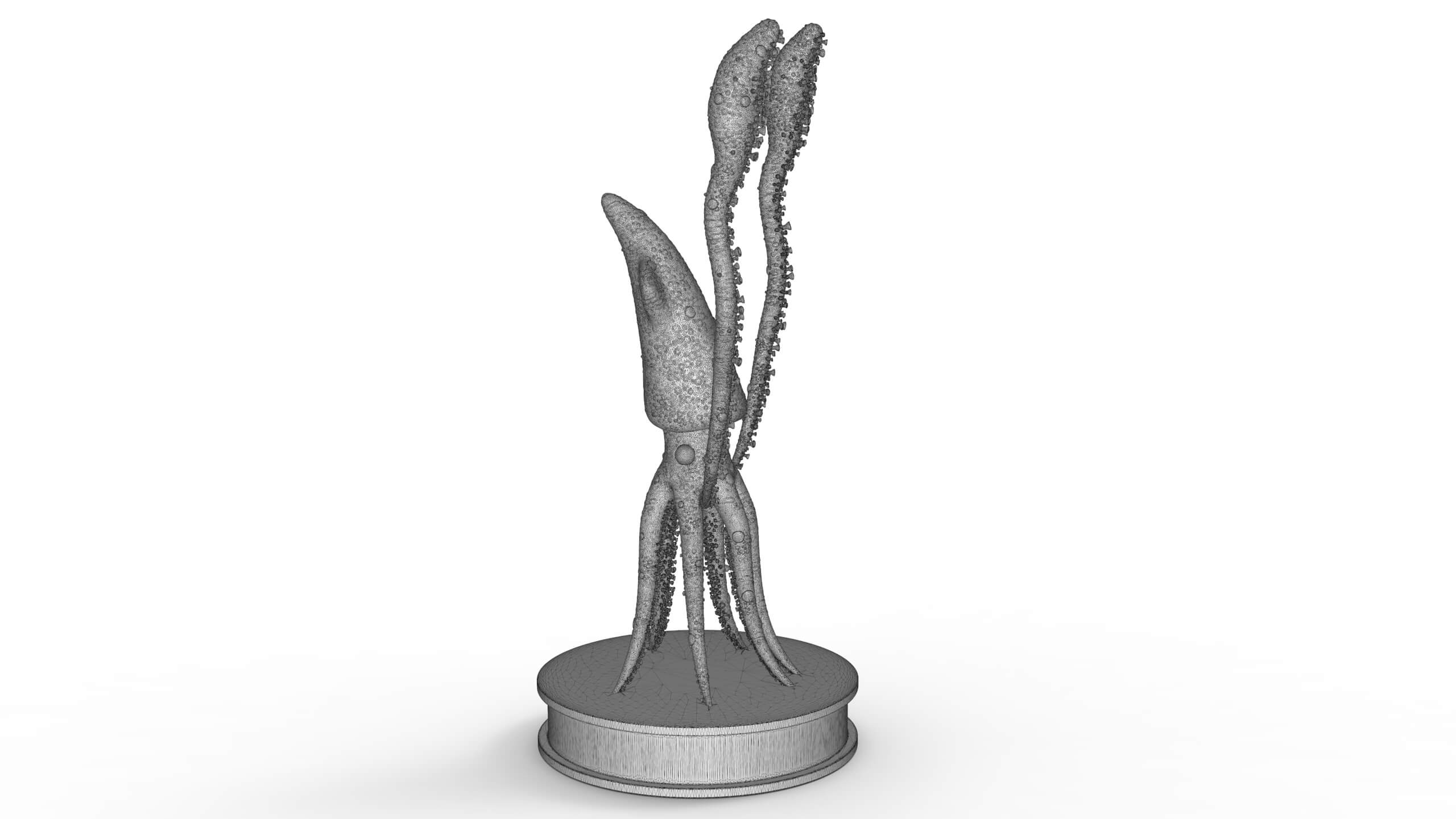 Squid Sculpture - Free 3D Model by PaburoVIII