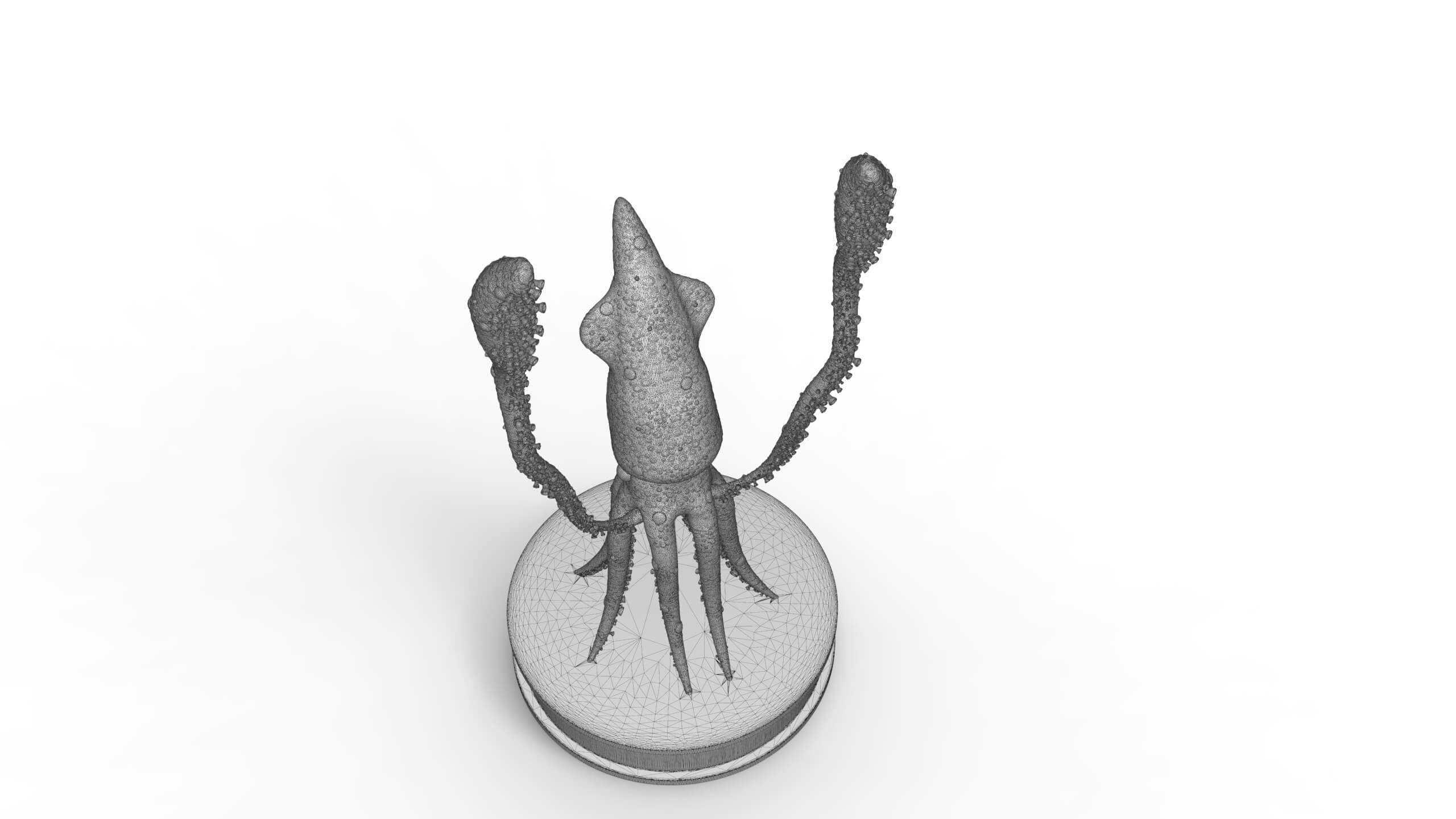 Squid Sculpture - Free 3D Model by PaburoVIII