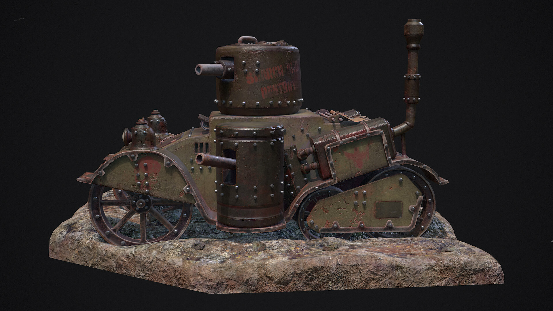 Steampunk Tank - 3D Model by PaburoVIII