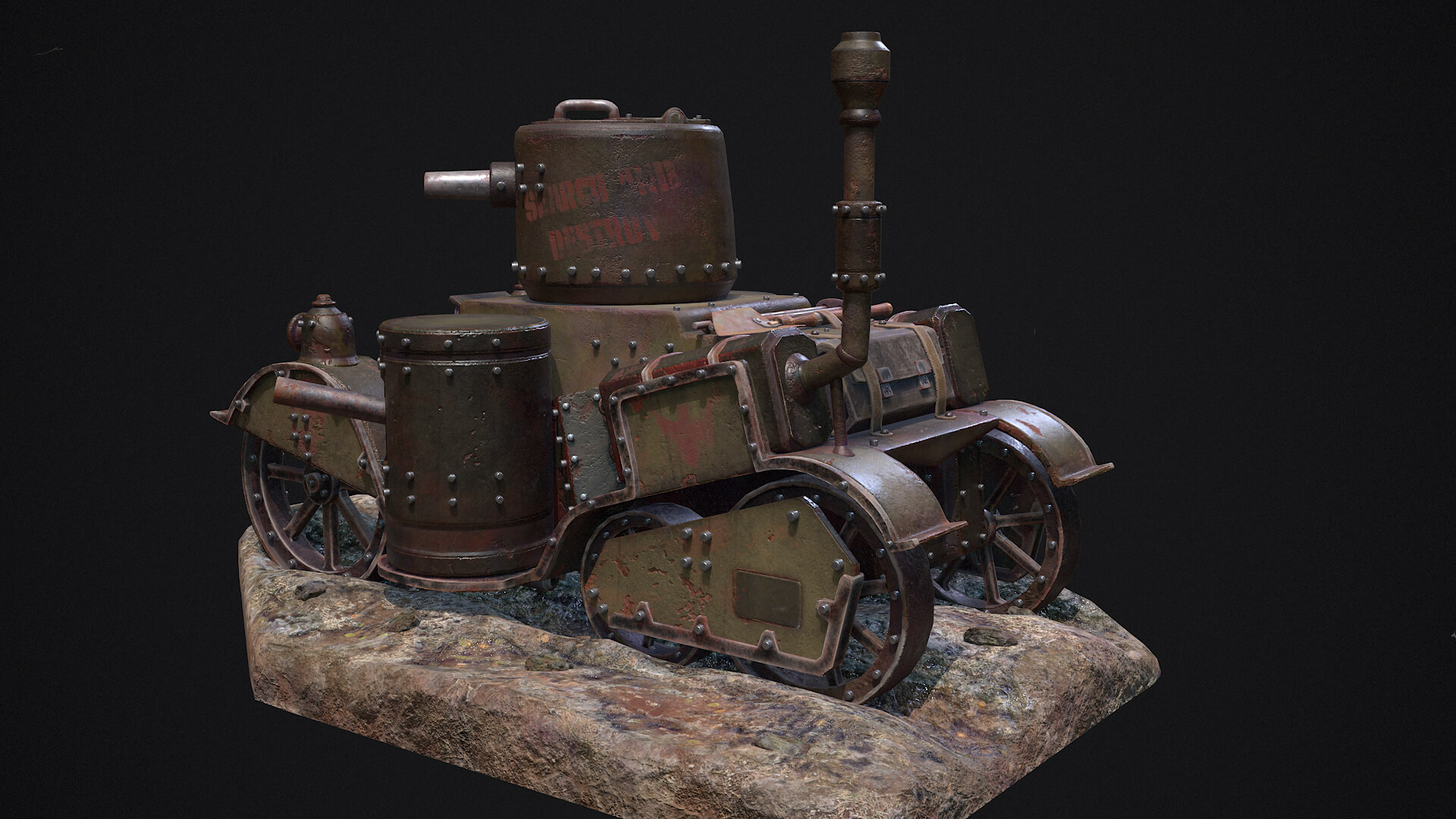 Steampunk Tank - 3D Model by PaburoVIII