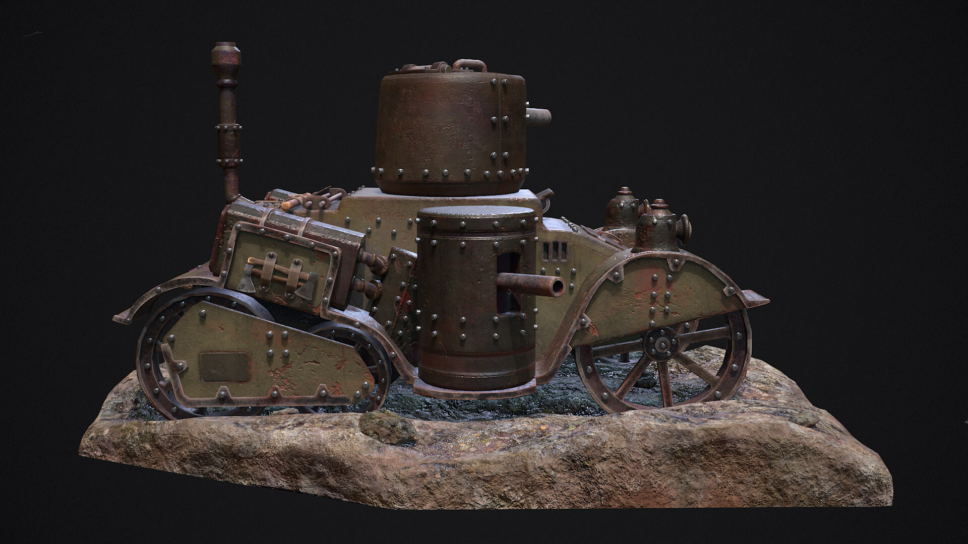 Steampunk Tank - 3D Model by PaburoVIII
