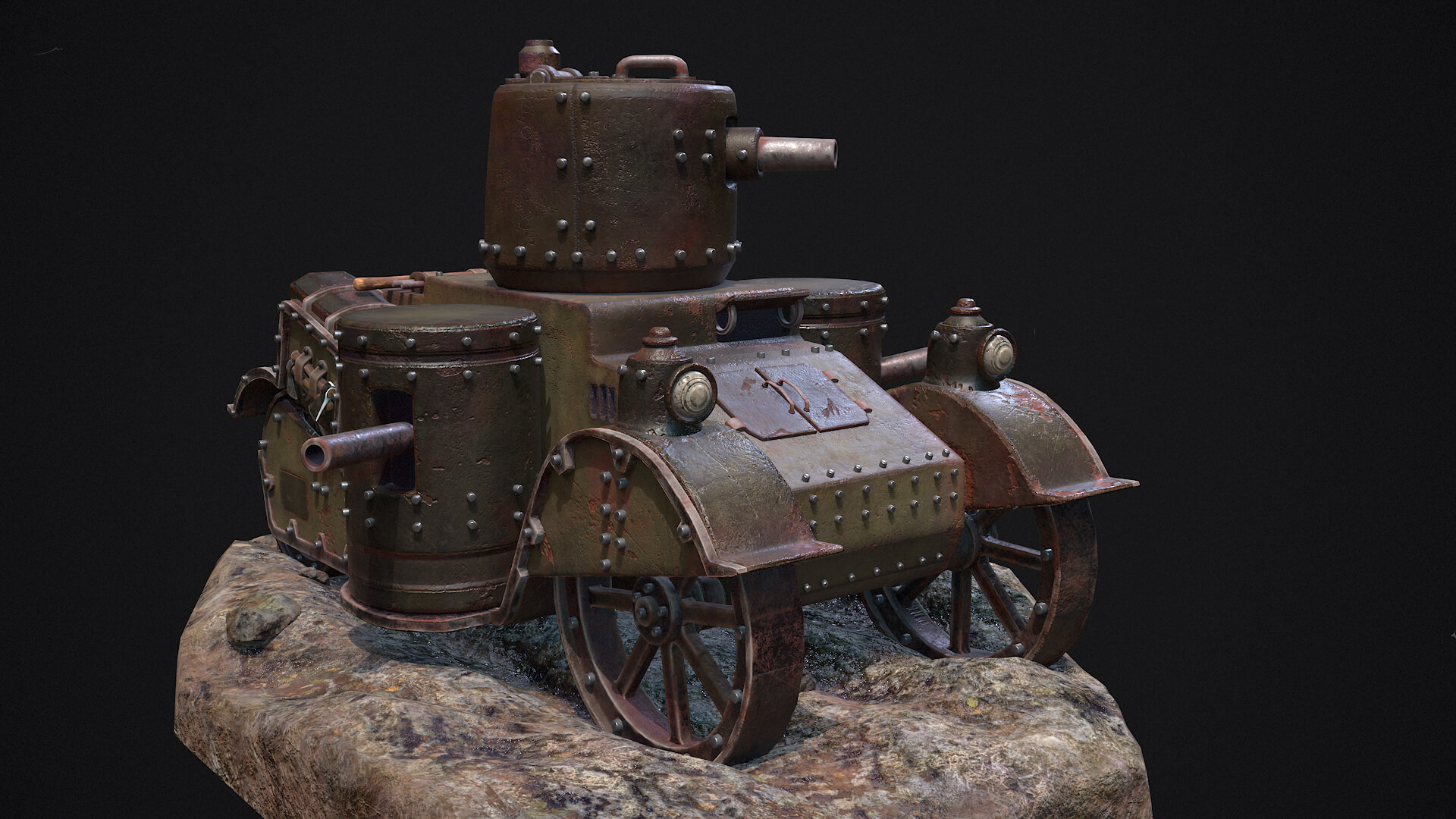 Steampunk Tank - 3D Model by PaburoVIII