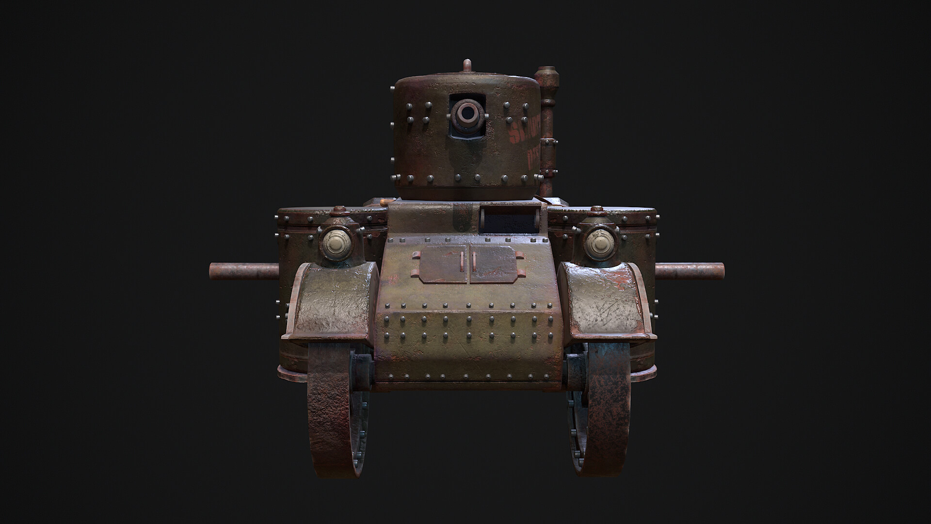 Steampunk Tank - 3D Model by PaburoVIII