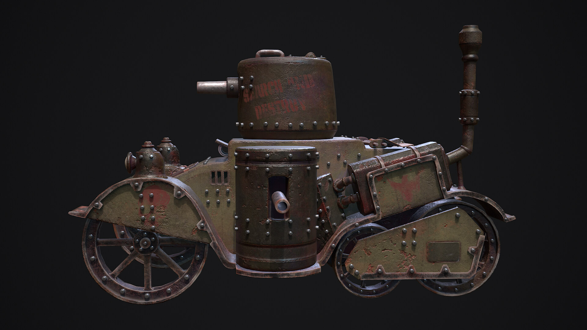 Steampunk Tank - 3D Model by PaburoVIII