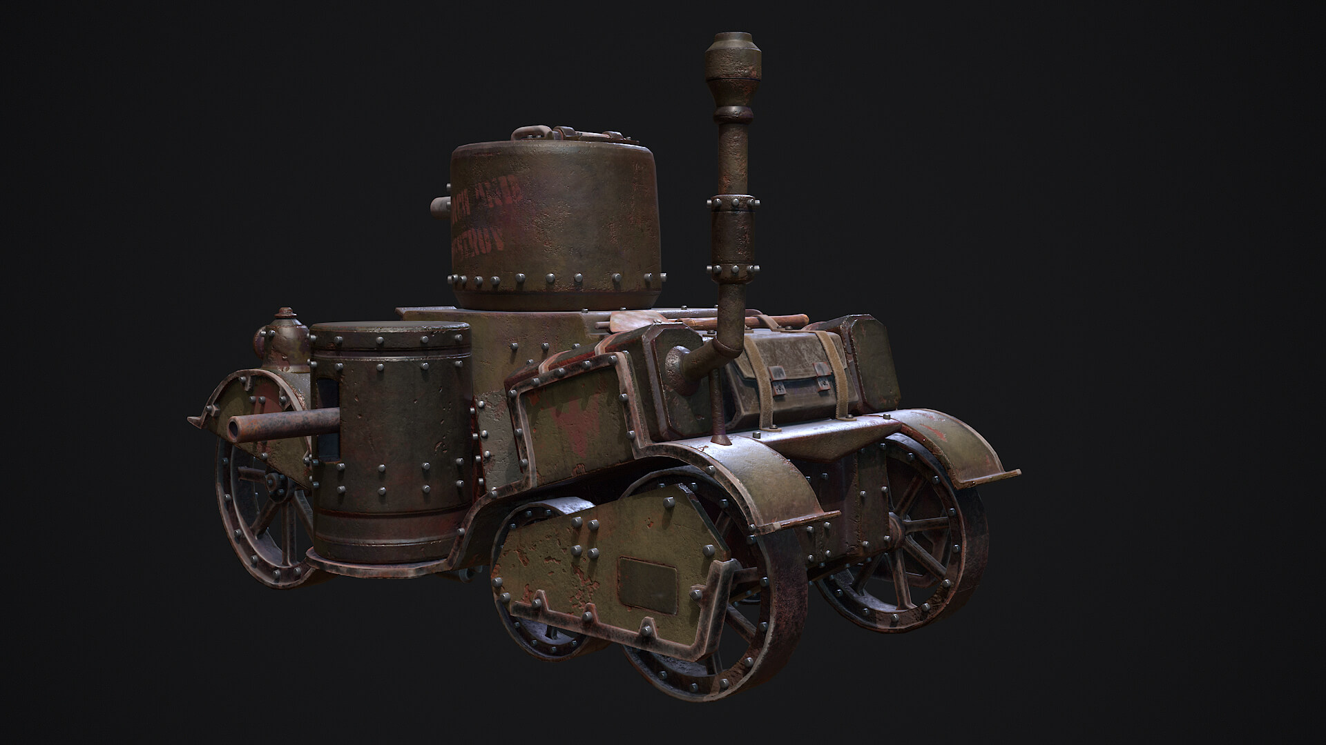 Steampunk Tank - 3D Model by PaburoVIII