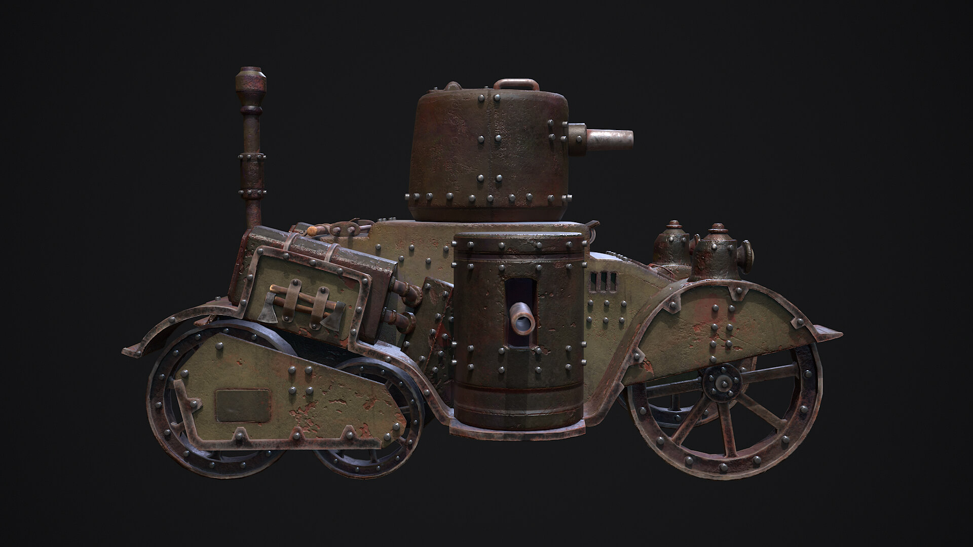 Steampunk Tank - 3D Model by PaburoVIII