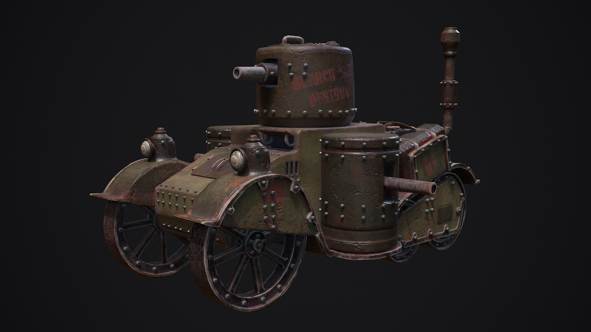 Steampunk Tank - 3D Model by PaburoVIII