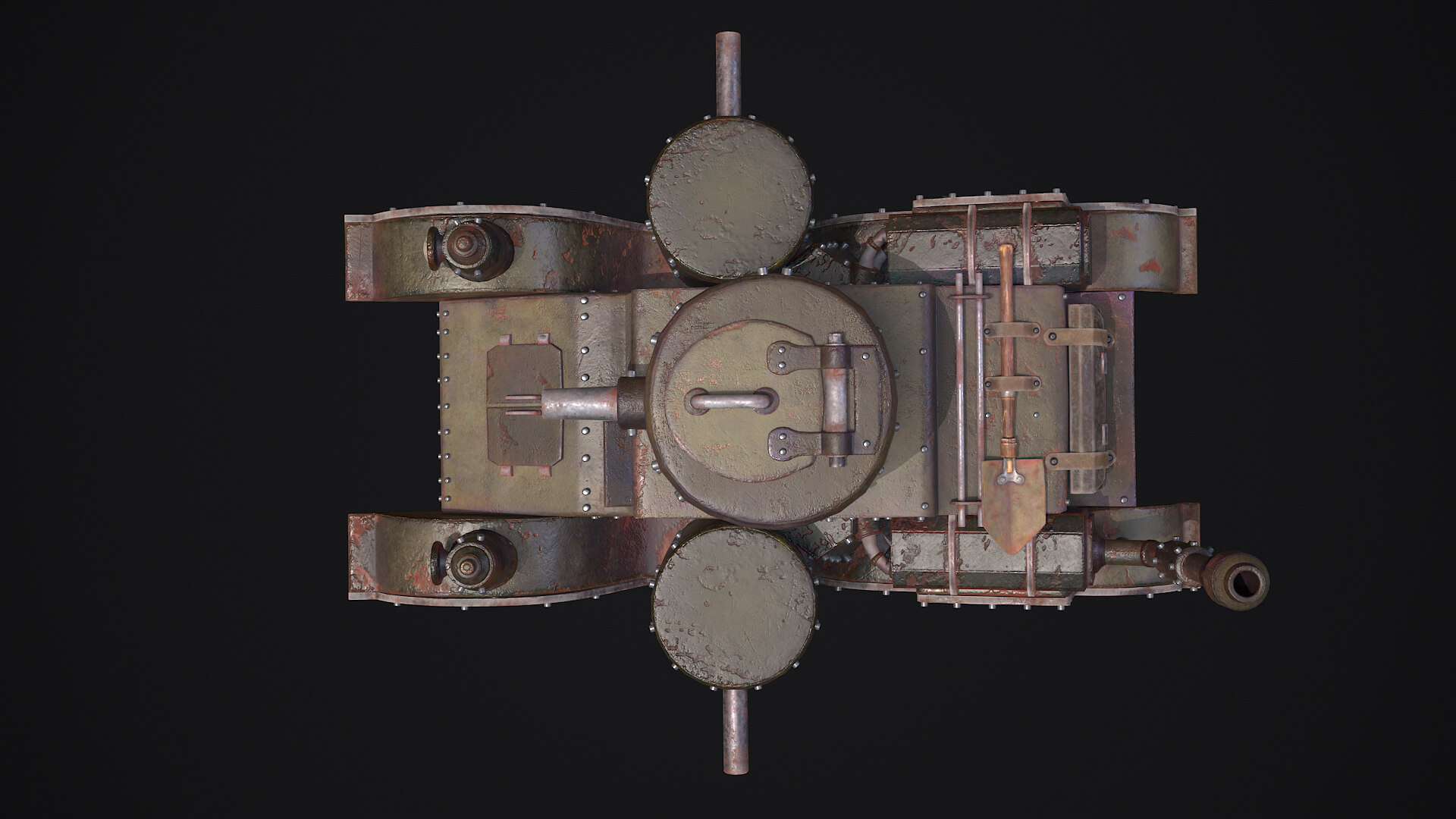 Steampunk Tank - 3D Model by PaburoVIII