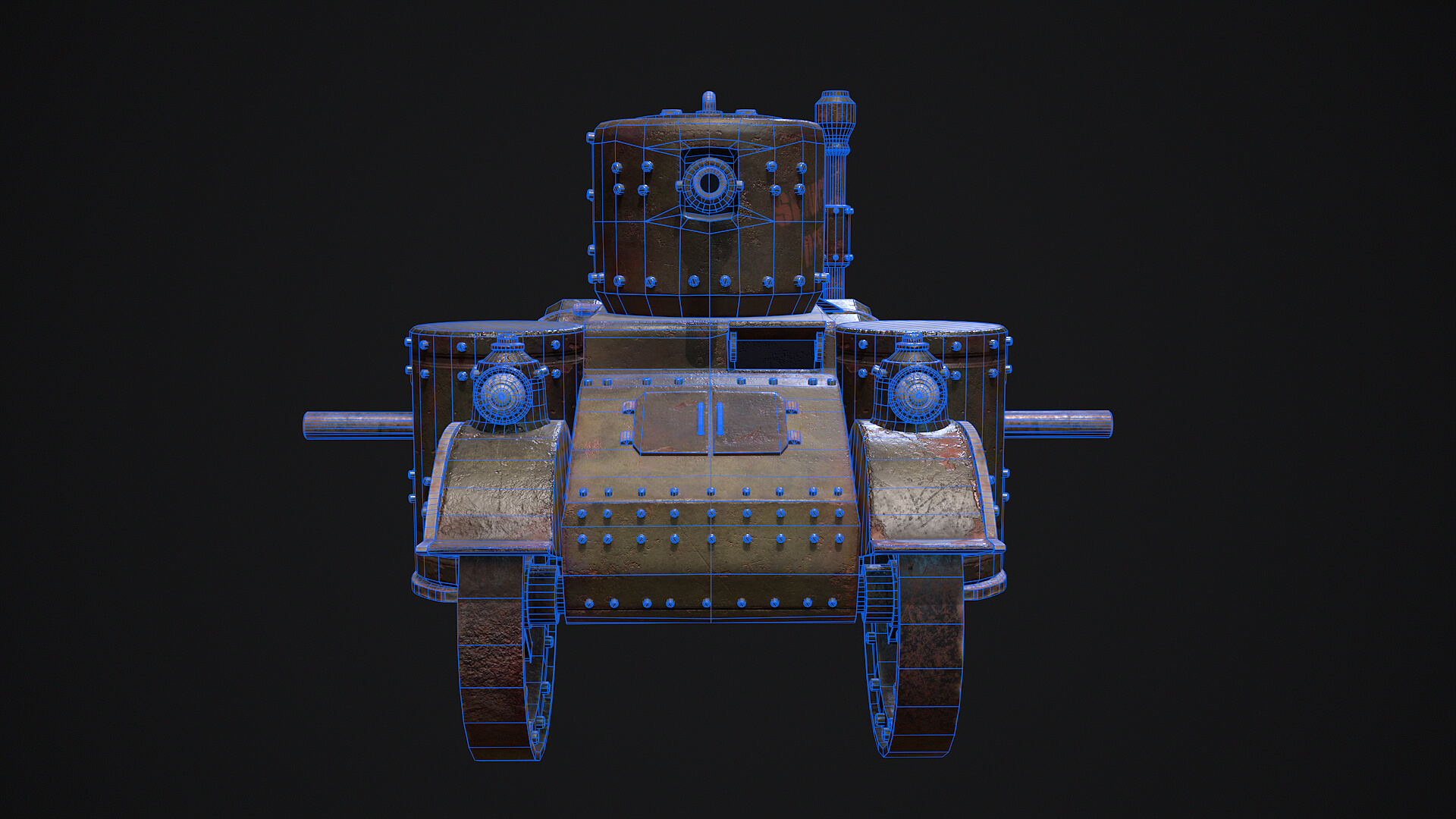 Steampunk Tank - 3D Model by PaburoVIII