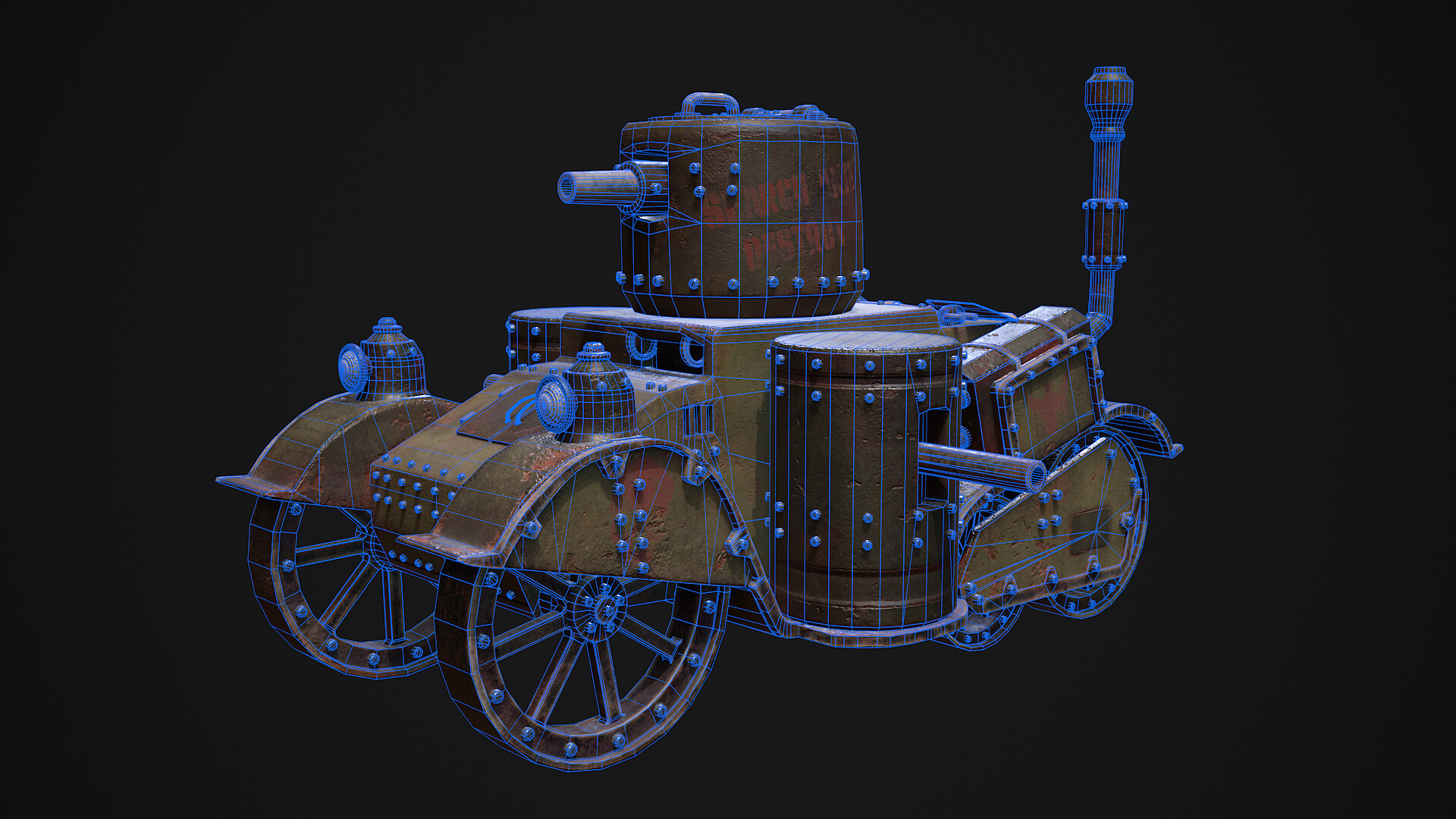 Steampunk Tank - 3D Model by PaburoVIII