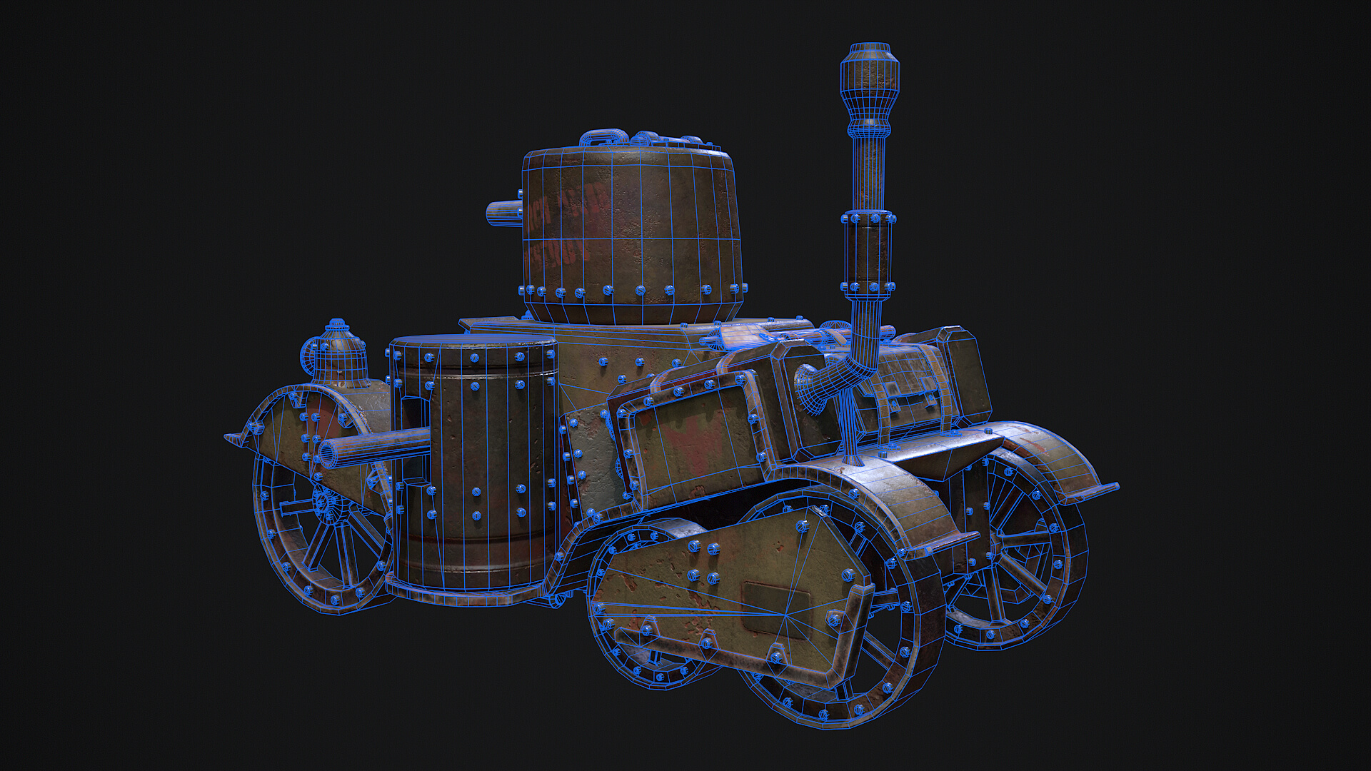 Steampunk Tank - 3D Model by PaburoVIII