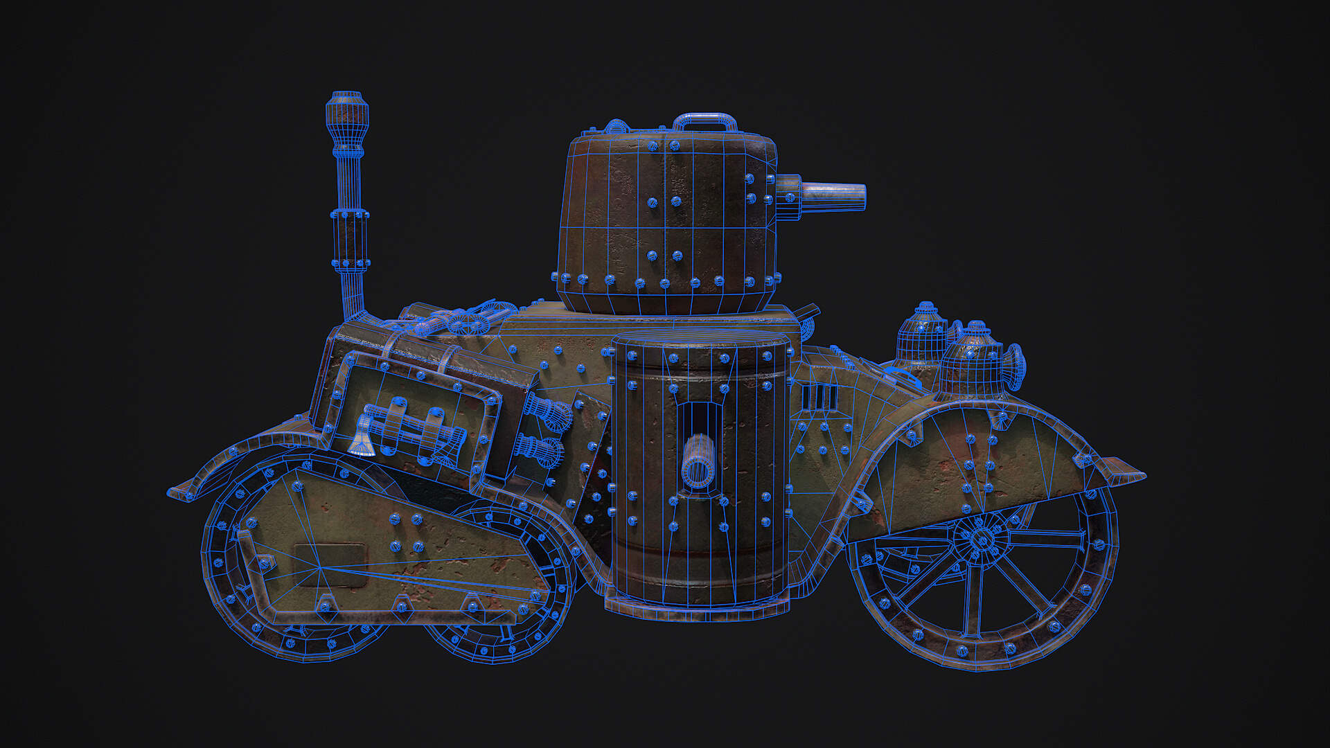 Steampunk Tank - 3D Model by PaburoVIII