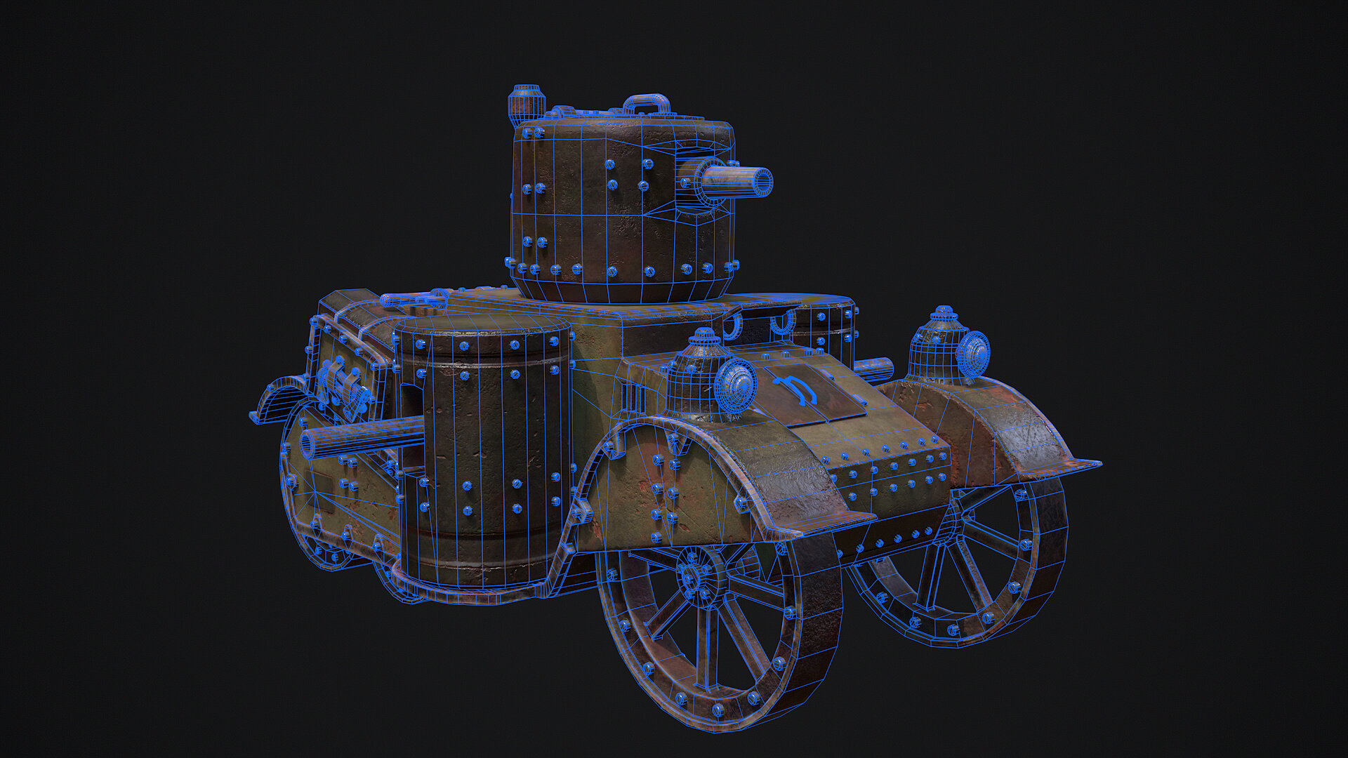 Steampunk Tank - 3D Model by PaburoVIII