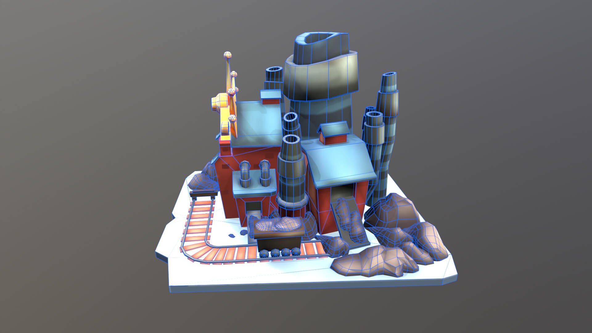 Stylized Coal Mine - 3D Model by PaburoVIII