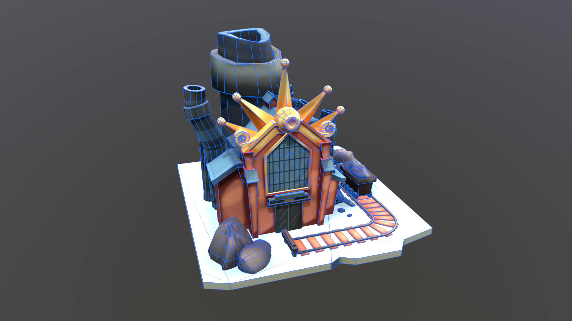 Stylized Coal Mine - 3D Model by PaburoVIII