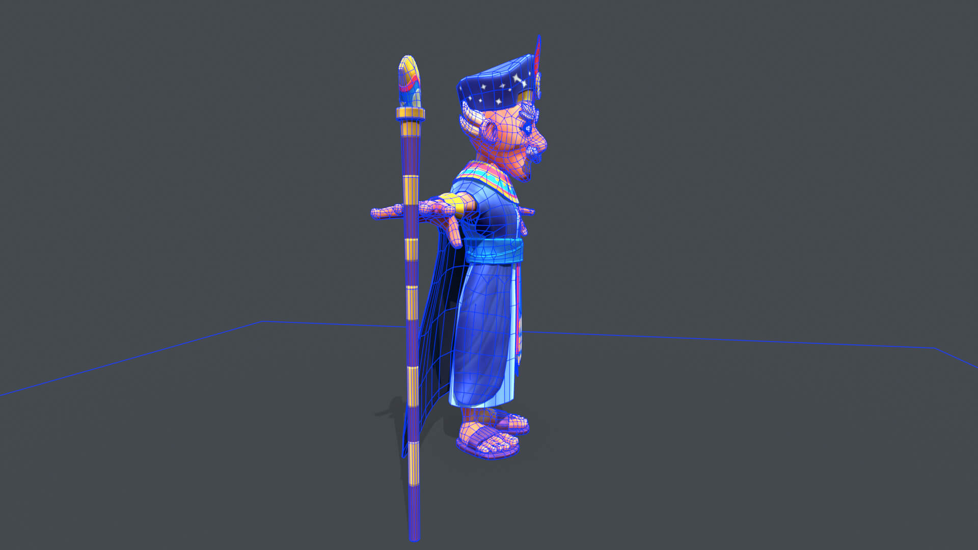 Stylized Egyptian Mage - 3D Model by PaburoVIII