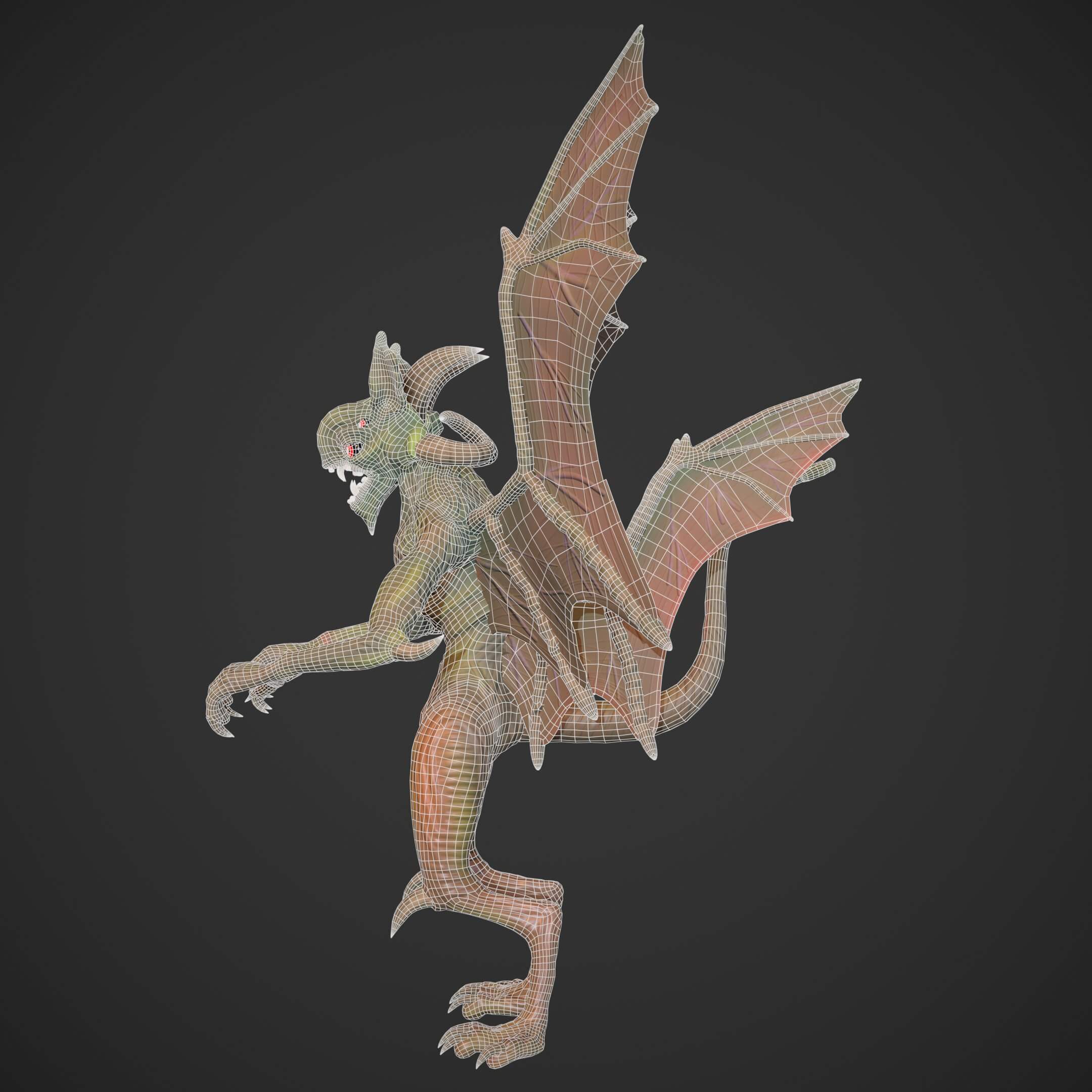 Stylized Gargoyle - 3D Model by PaburoVIII