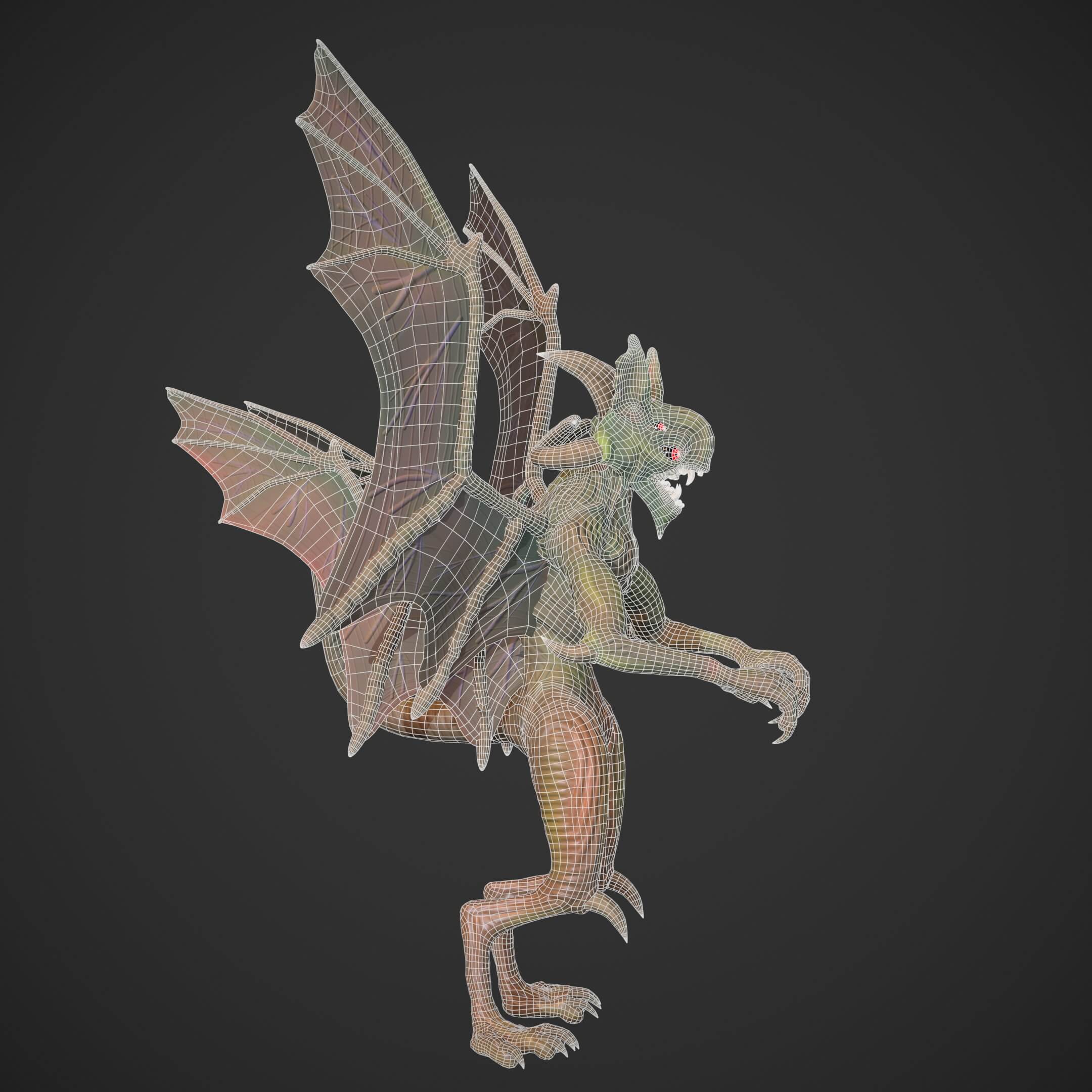 Stylized Gargoyle - 3D Model by PaburoVIII
