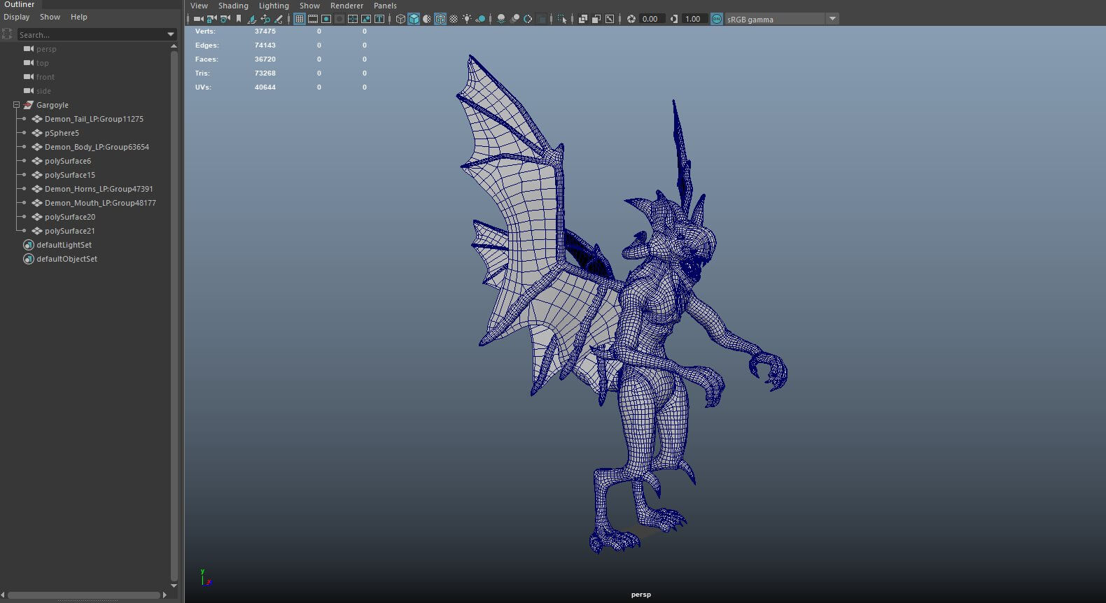 Stylized Gargoyle - 3D Model by PaburoVIII
