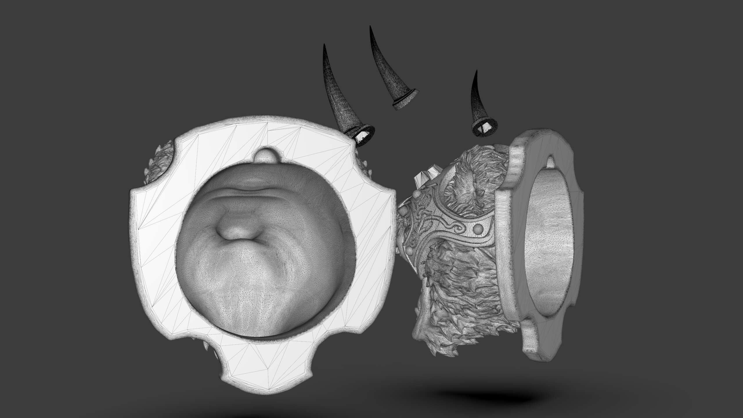 Stylized Grizzly Bear Trophy Head - 3D Model by PaburoVIII