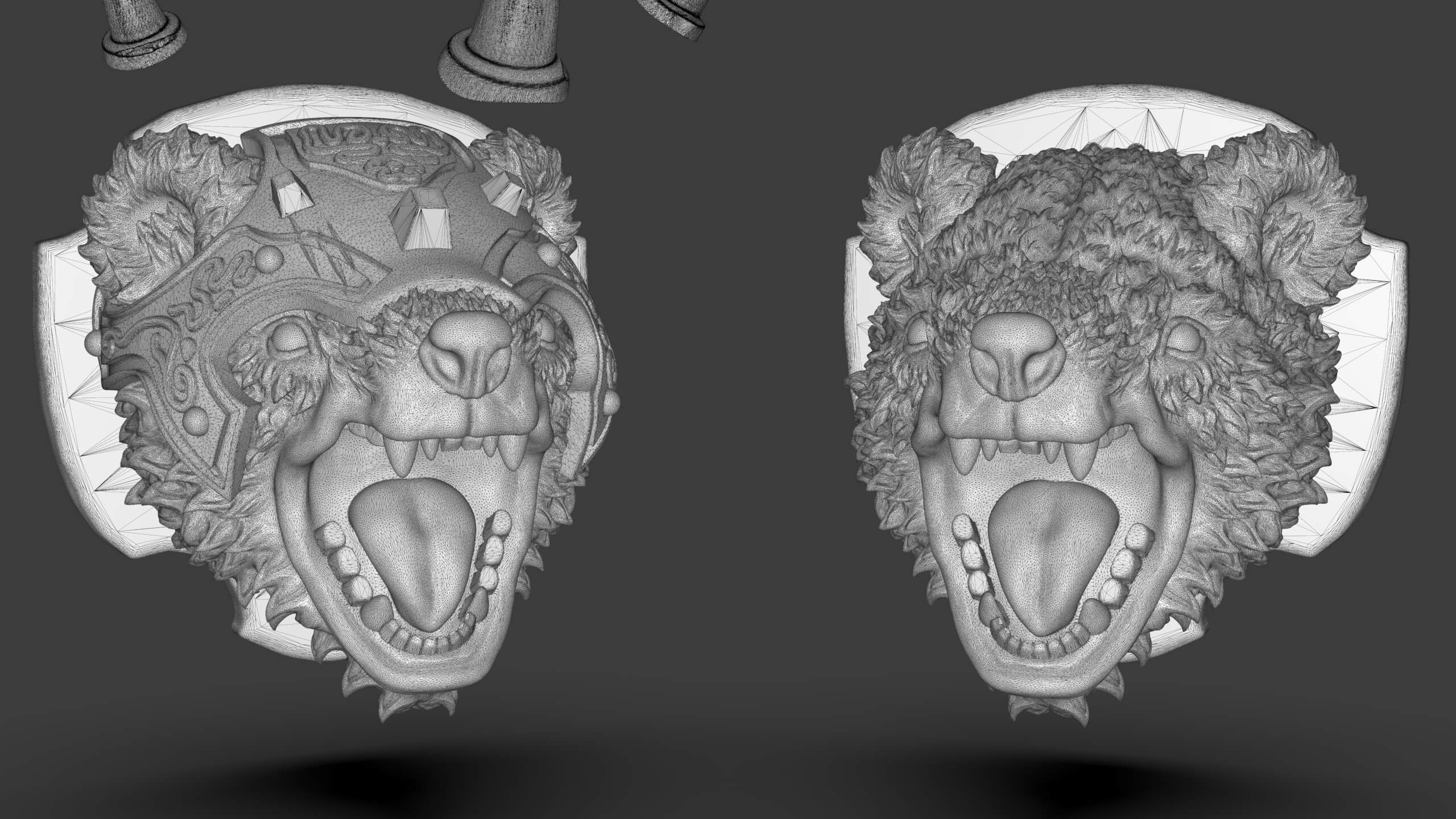 Stylized Grizzly Bear Trophy Head - 3D Model by PaburoVIII