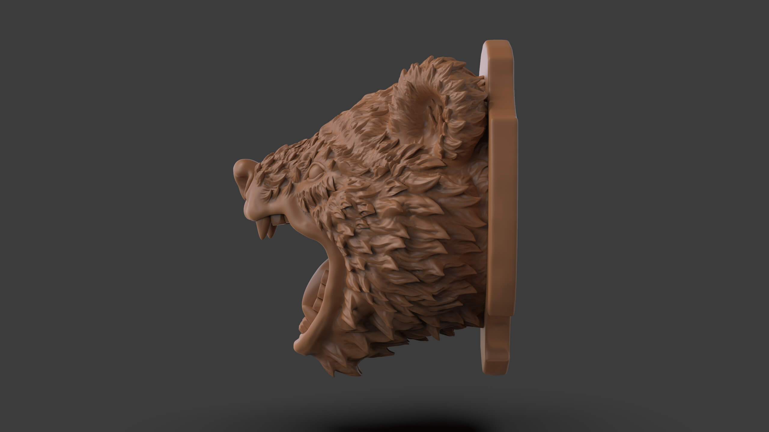 Stylized Grizzly Bear Trophy Head - 3D Model by PaburoVIII