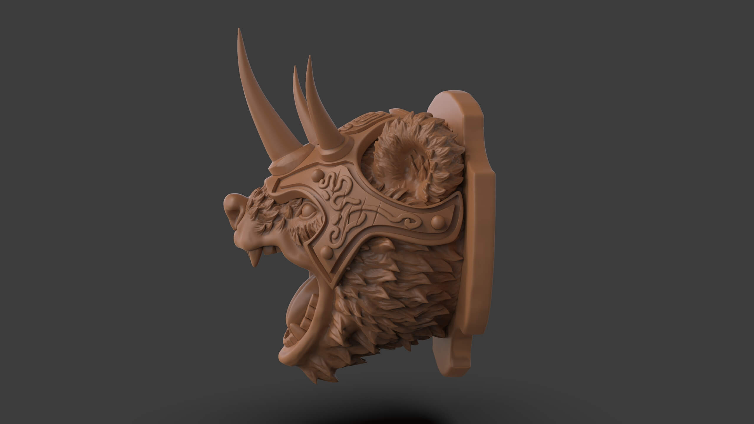 Stylized Grizzly Bear Trophy Head - 3D Model by PaburoVIII