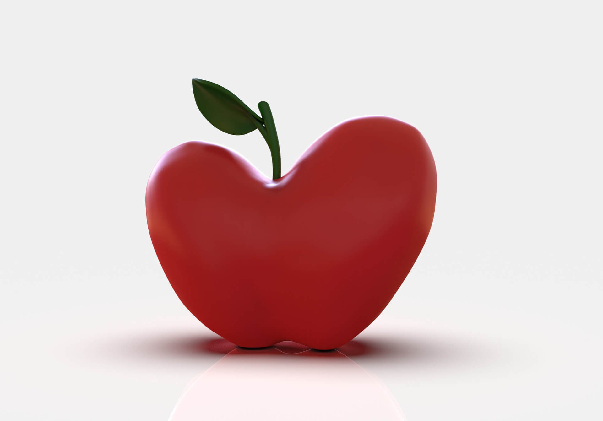 Stylized Little Apple Figurine - 3D Print Model by PaburoVIII