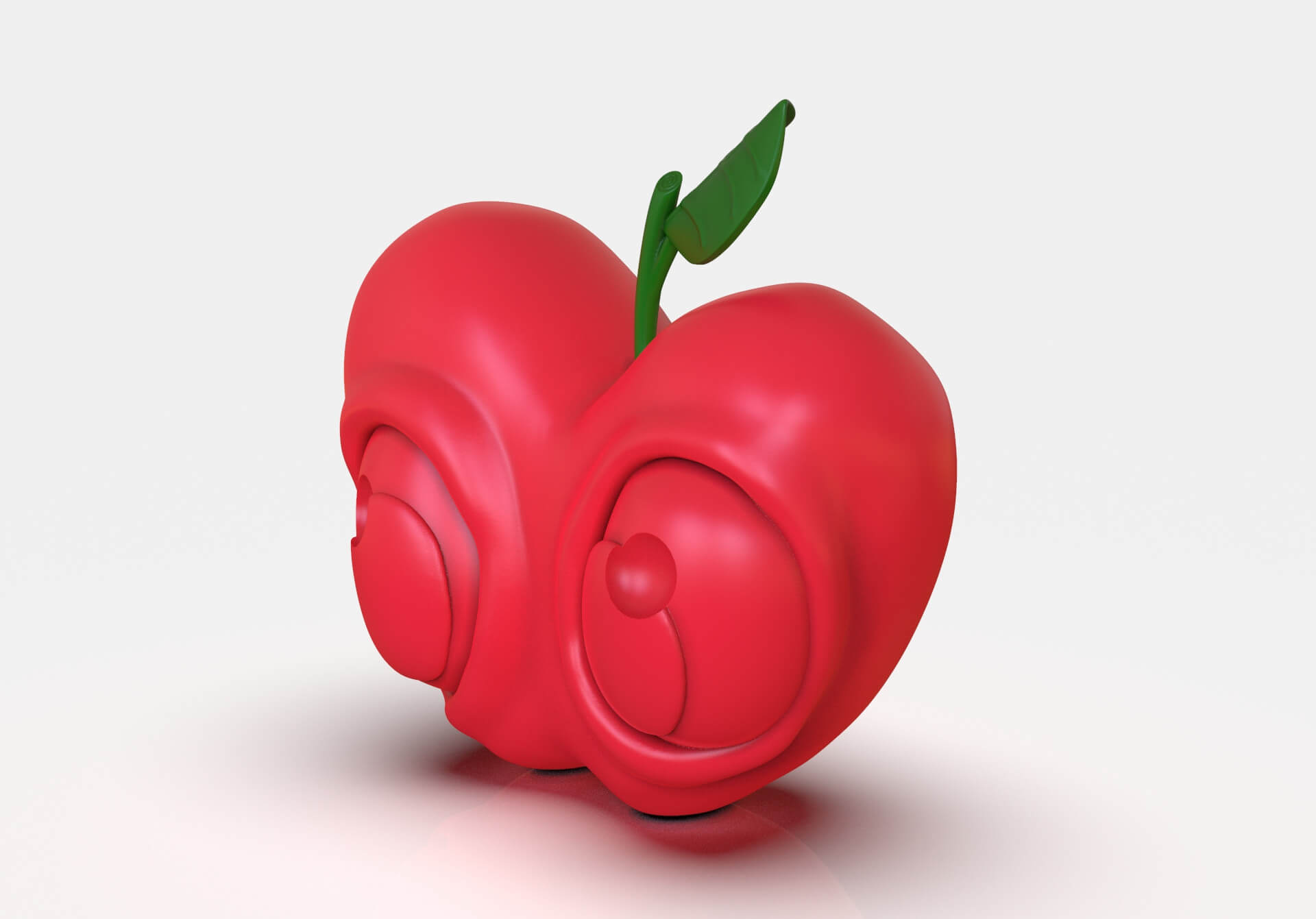 Stylized Little Apple Figurine - 3D Print Model by PaburoVIII