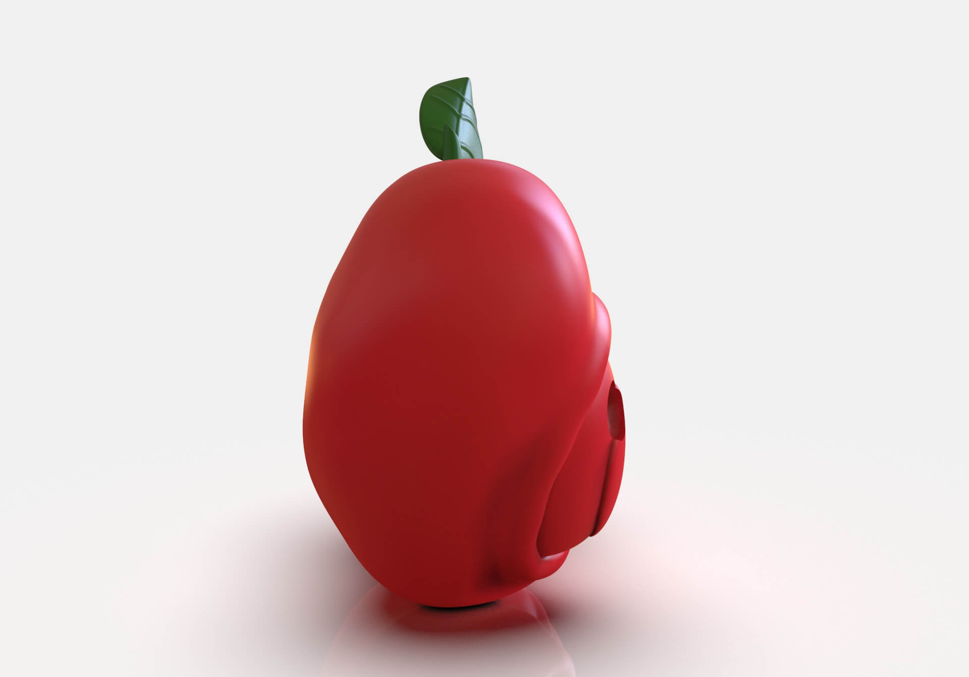 Stylized Little Apple Figurine - 3D Print Model by PaburoVIII