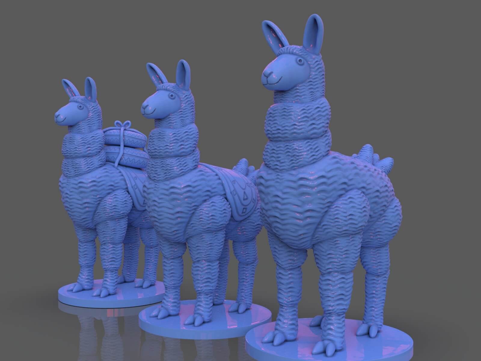 Stylized Llama 3 Versions - 3D Model by PaburoVIII
