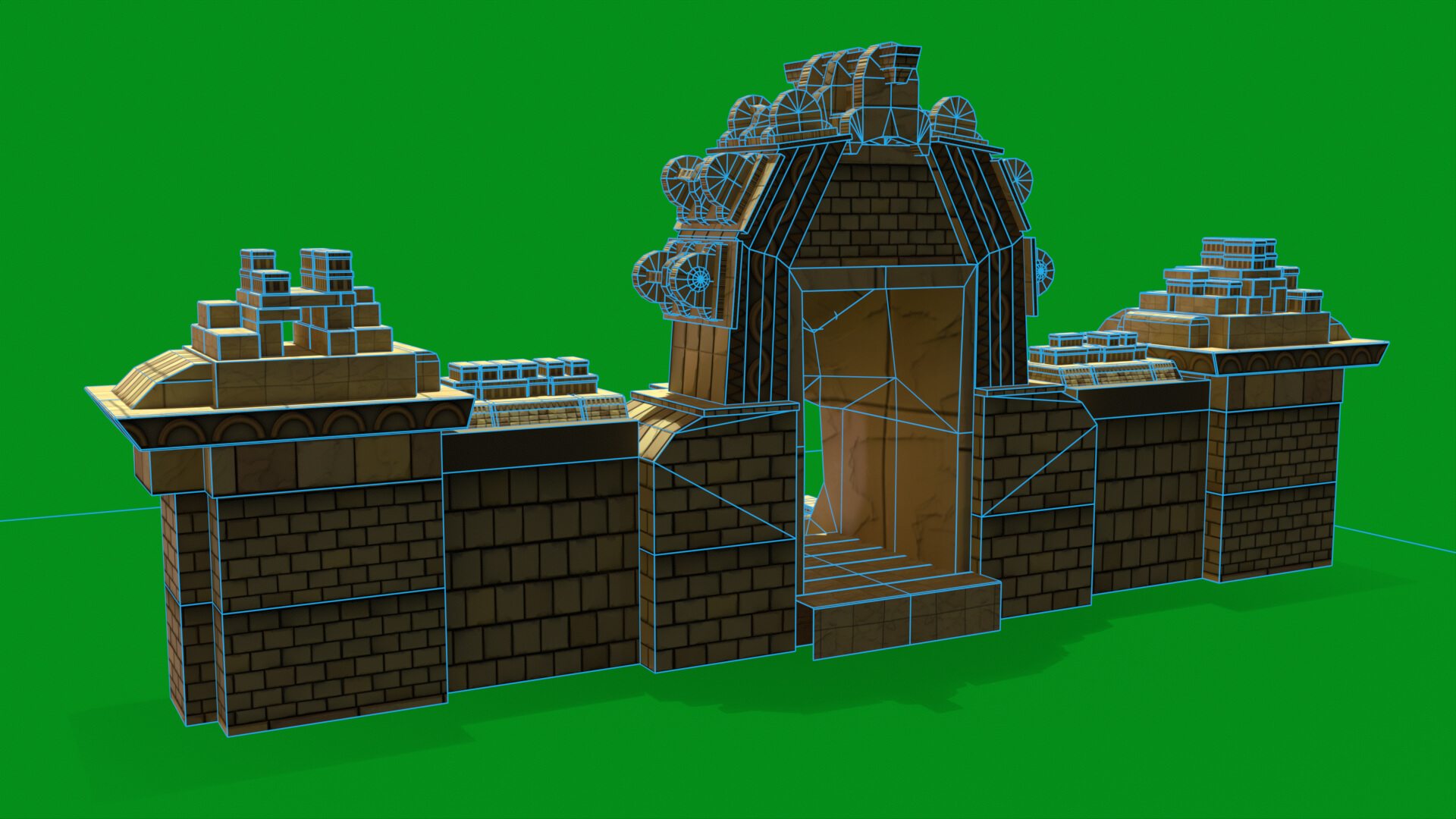 Stylized Monkey Temple - 3D Model by PaburoVIII