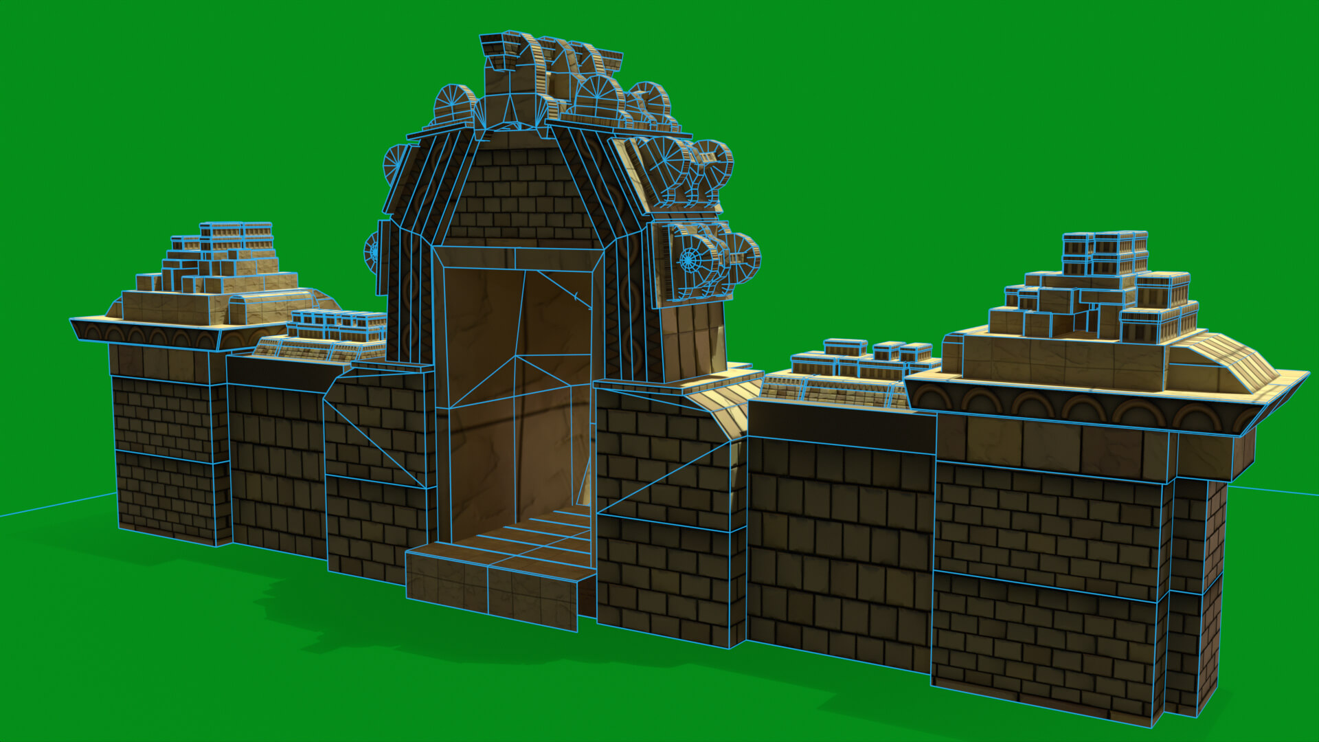 Stylized Monkey Temple - 3D Model by PaburoVIII
