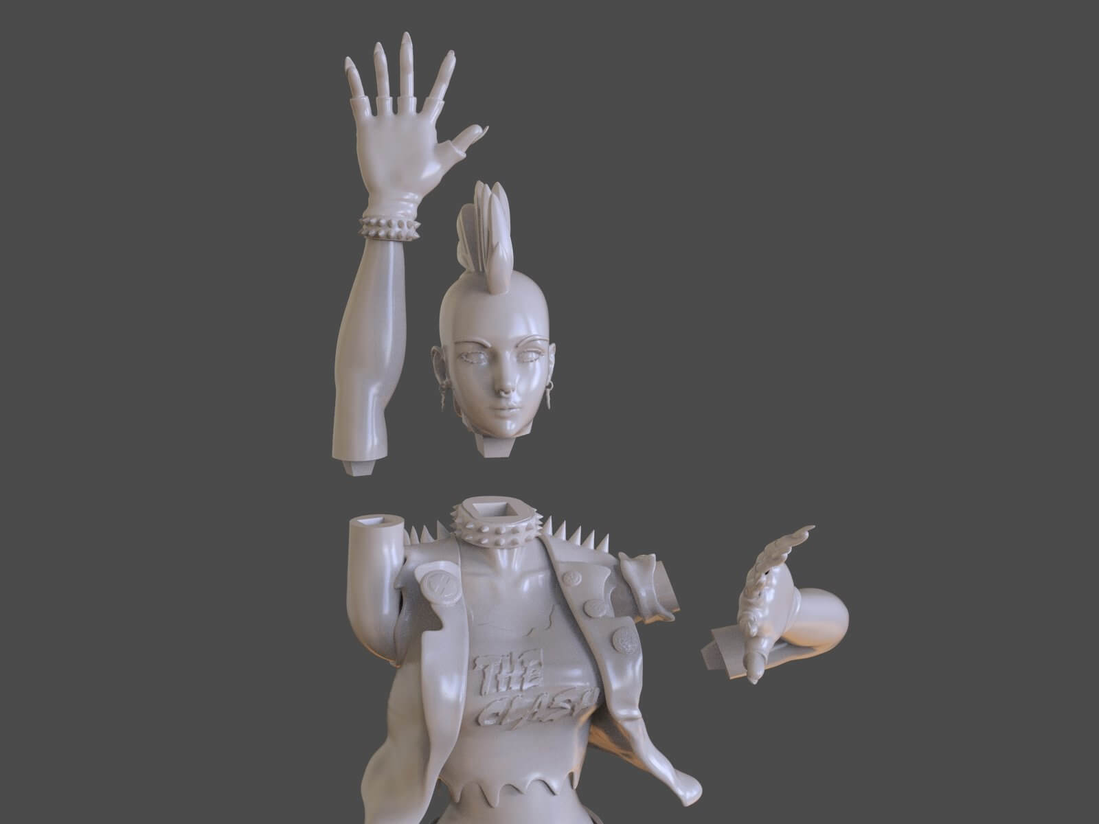 Stylized Punk Storm Figure - 3D Model by PaburoVIII