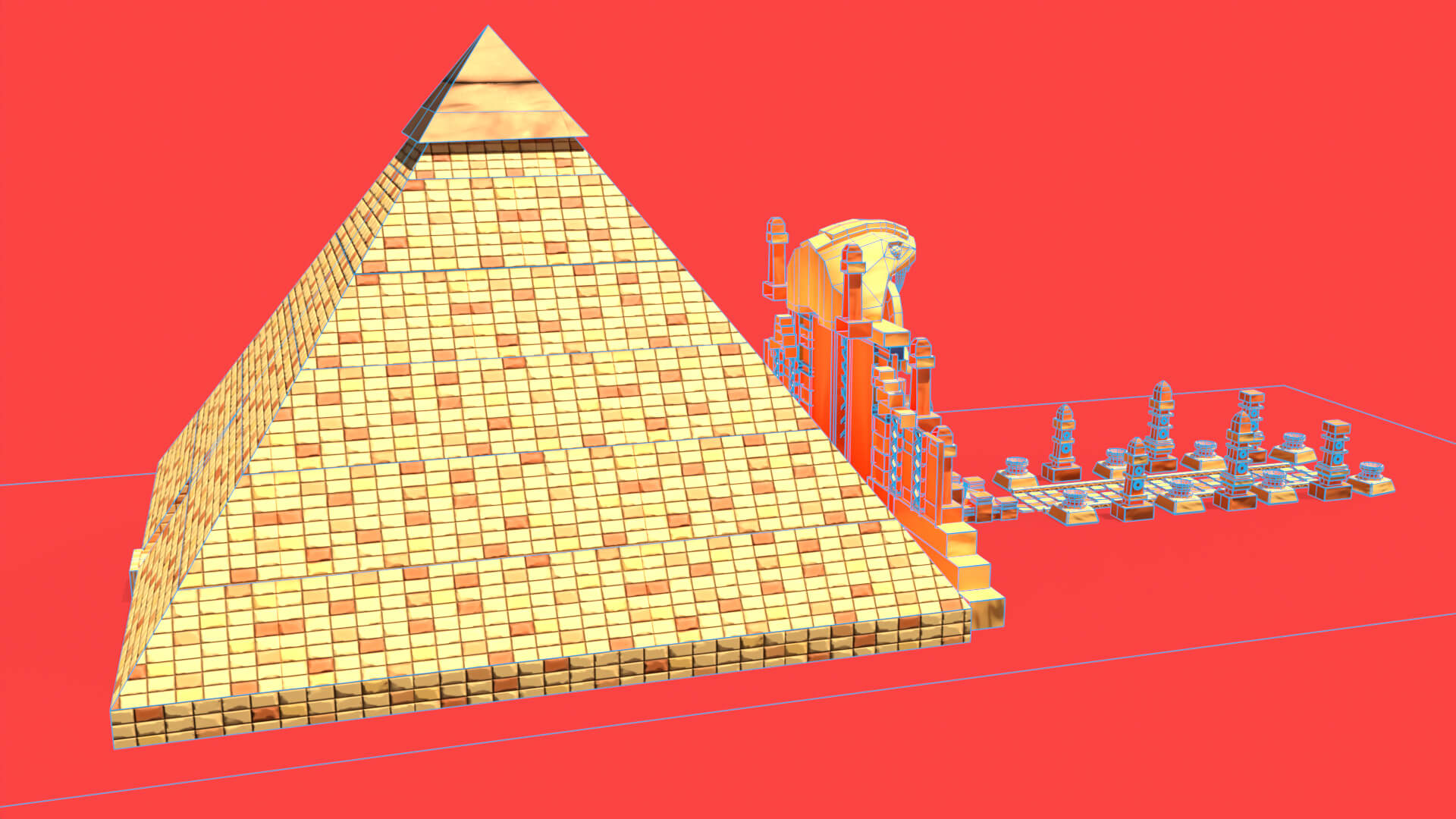 Stylized Serpent Temple - 3D Model by PaburoVIII