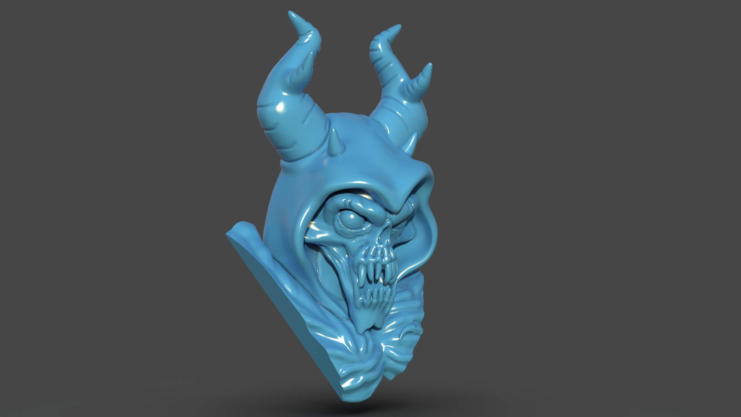 The Horned King Mask Sculpture - 3D Model by PaburoVIII