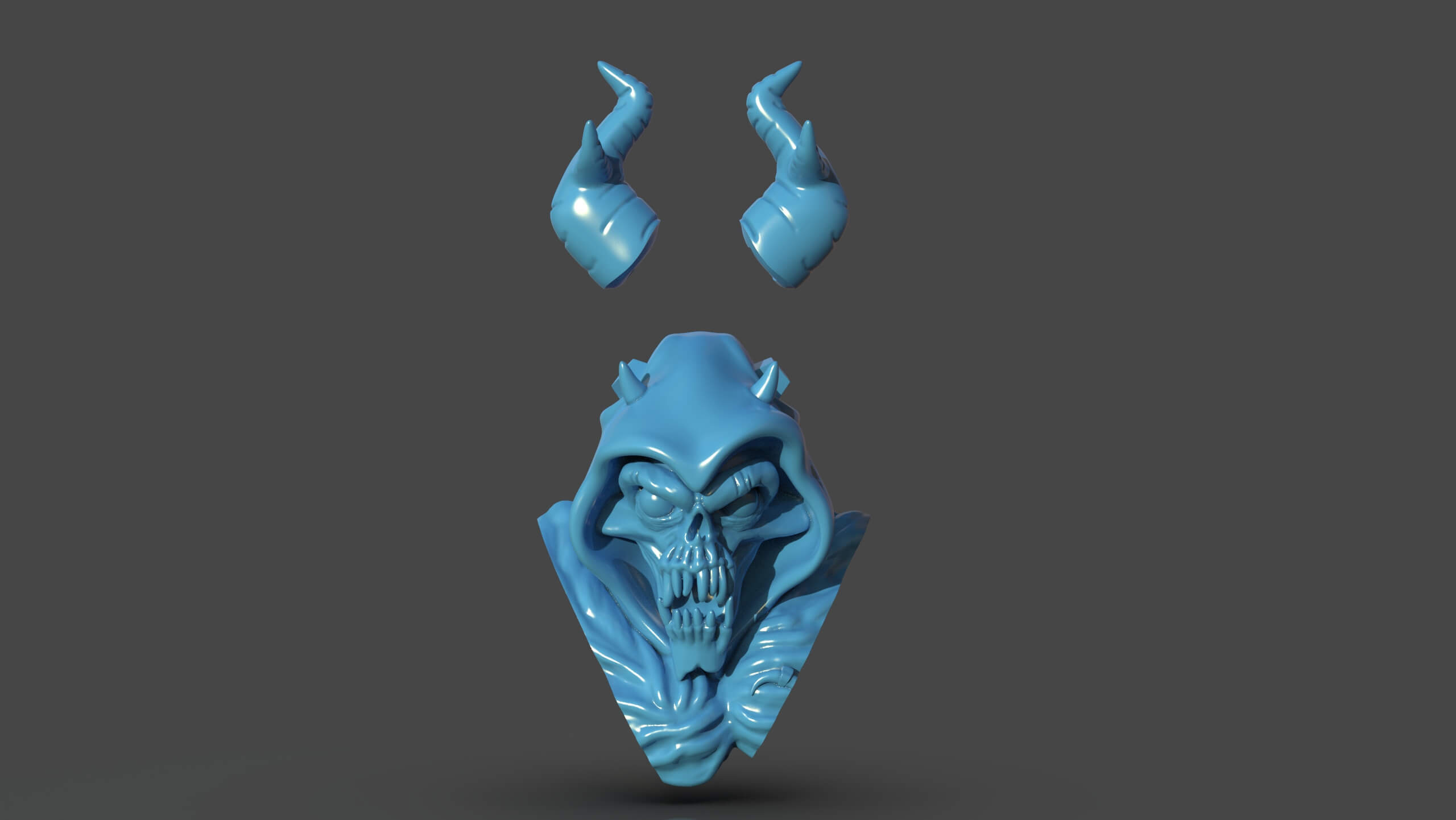 The Horned King Mask Sculpture - 3D Model by PaburoVIII