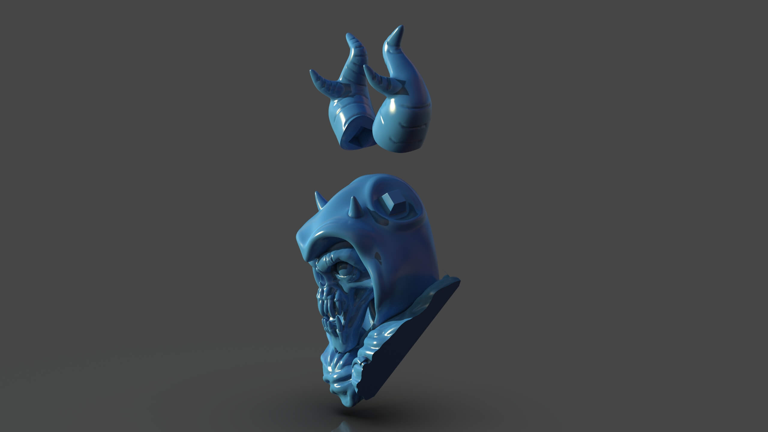 The Horned King Mask Sculpture - 3D Model by PaburoVIII