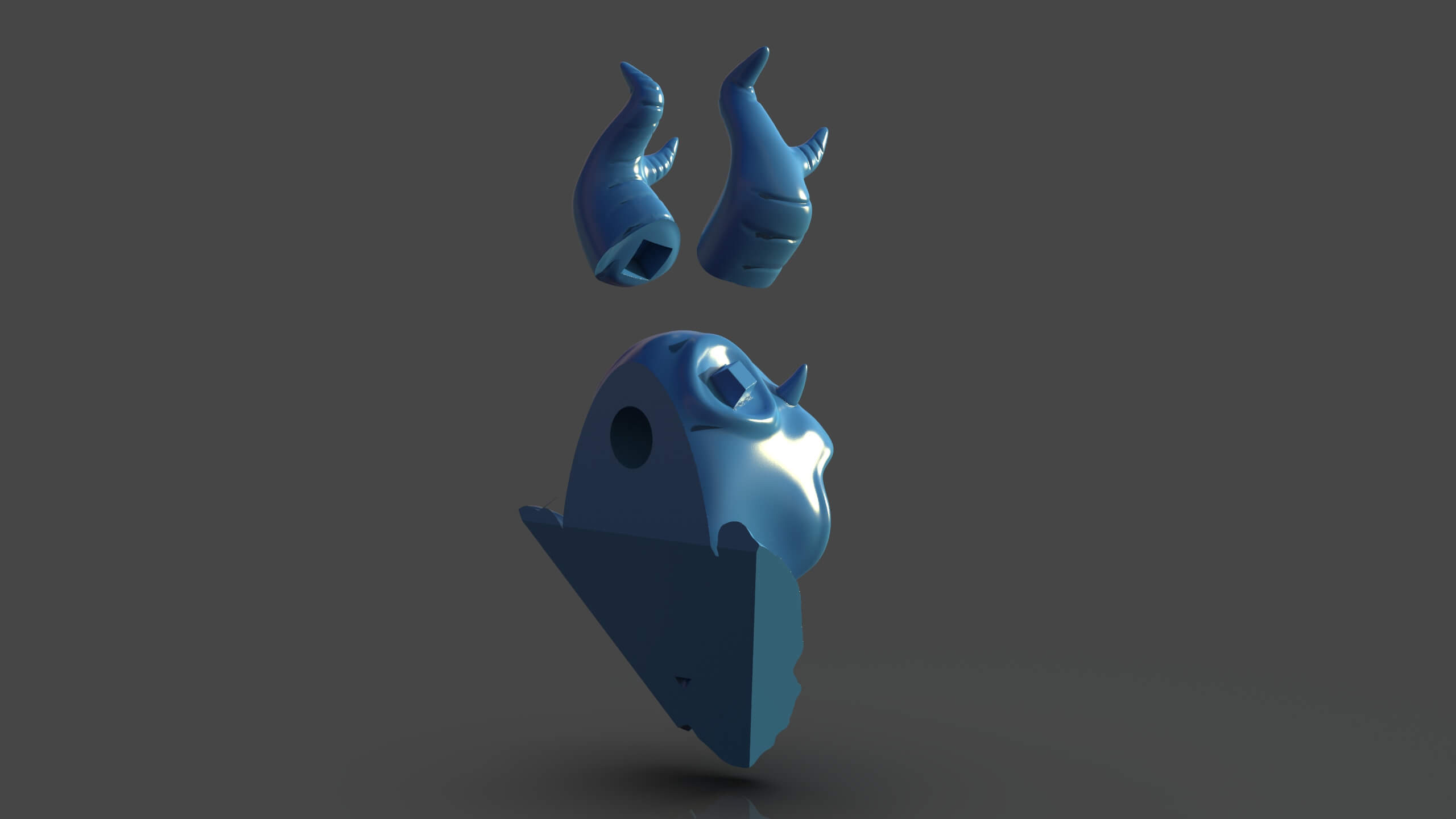 The Horned King Mask Sculpture - 3D Model by PaburoVIII