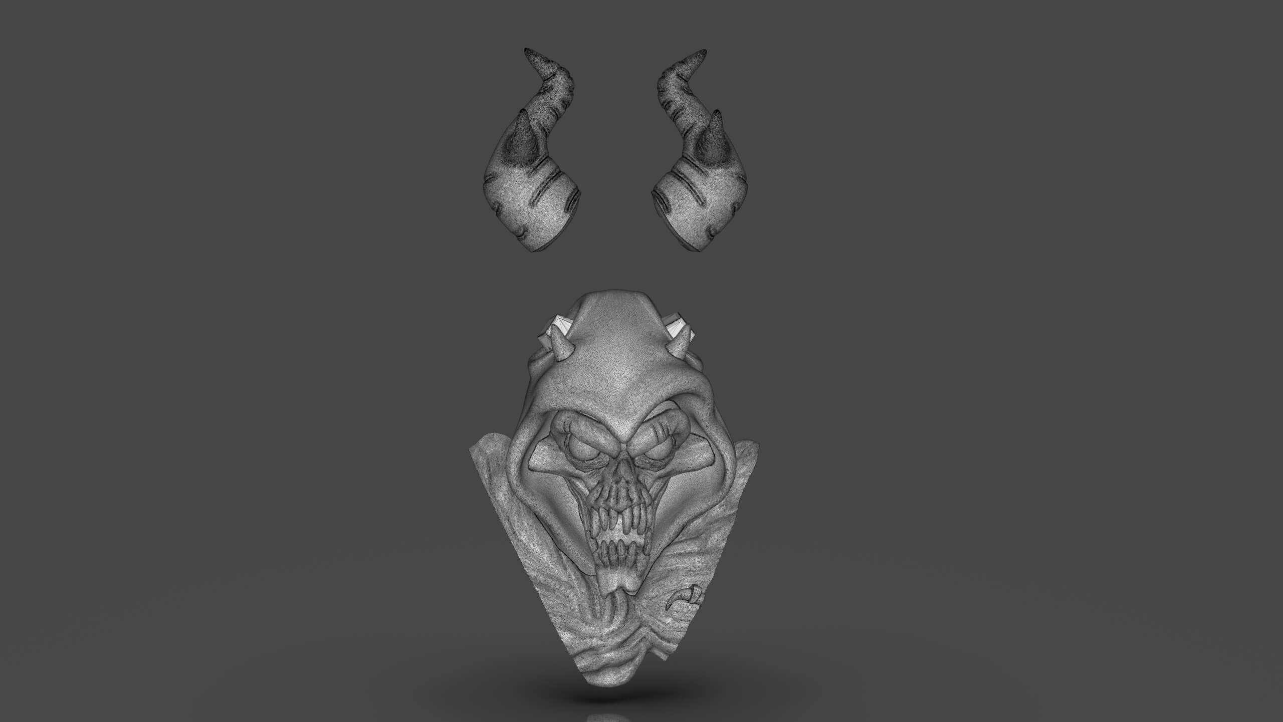The Horned King Mask Sculpture - 3D Model by PaburoVIII