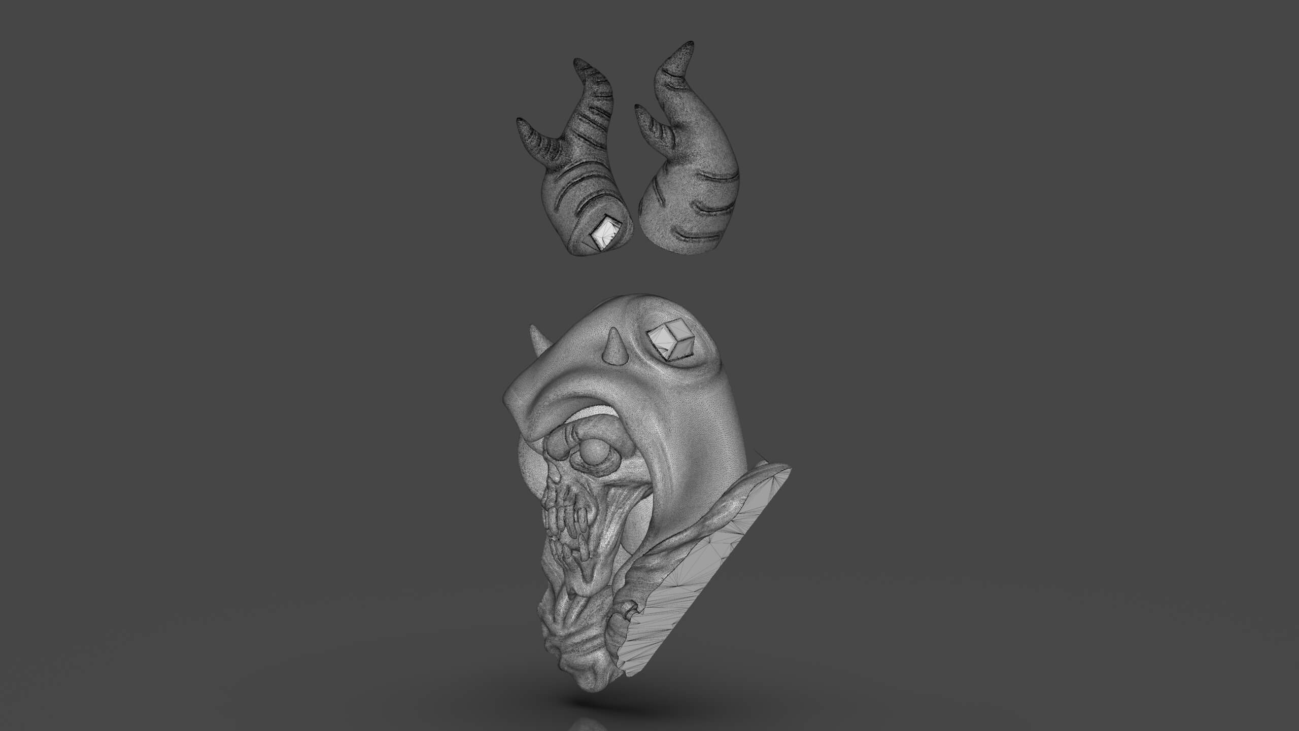 The Horned King Mask Sculpture - 3D Model by PaburoVIII