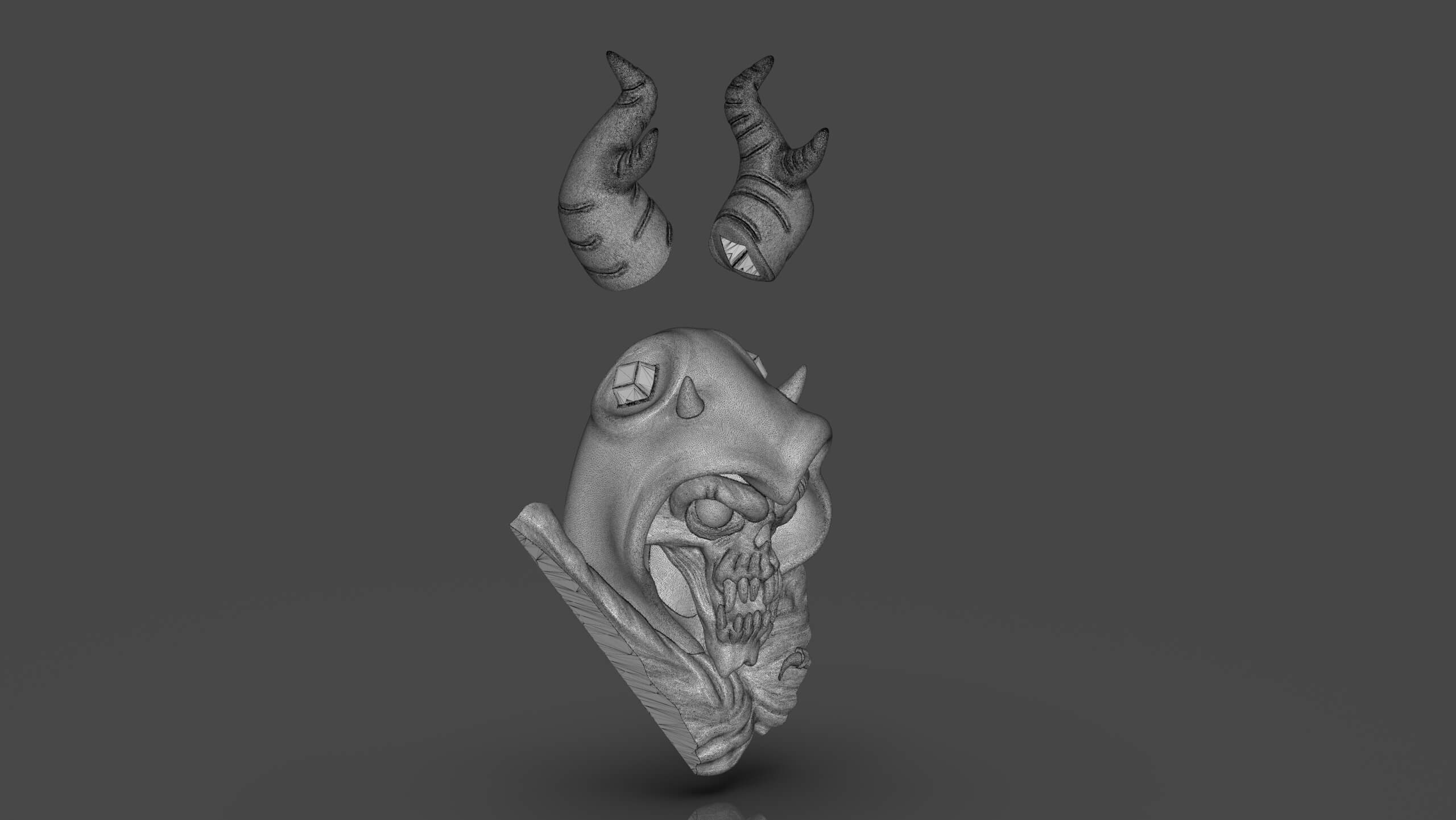 The Horned King Mask Sculpture - 3D Model by PaburoVIII
