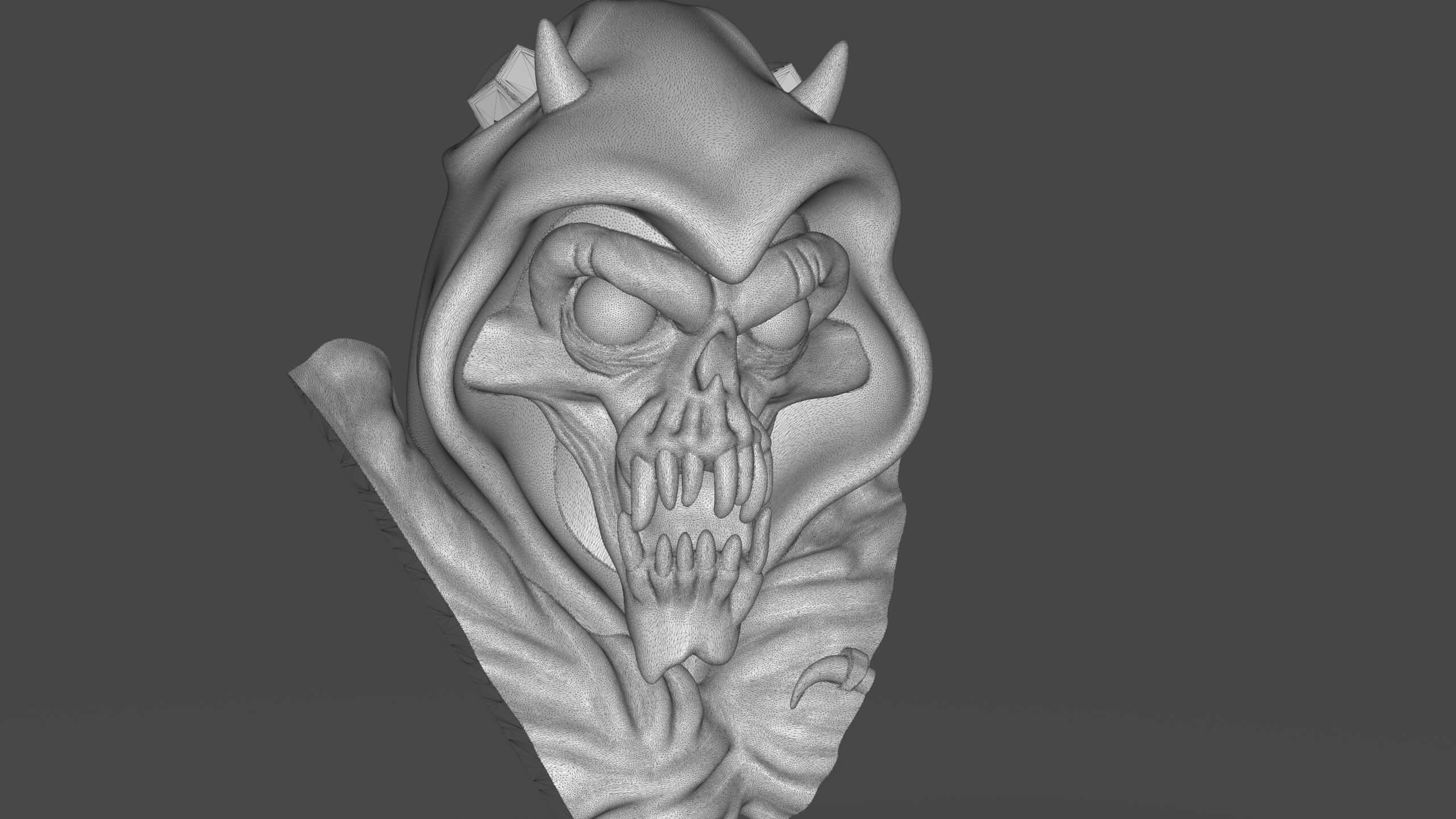 The Horned King Mask Sculpture - 3D Model by PaburoVIII