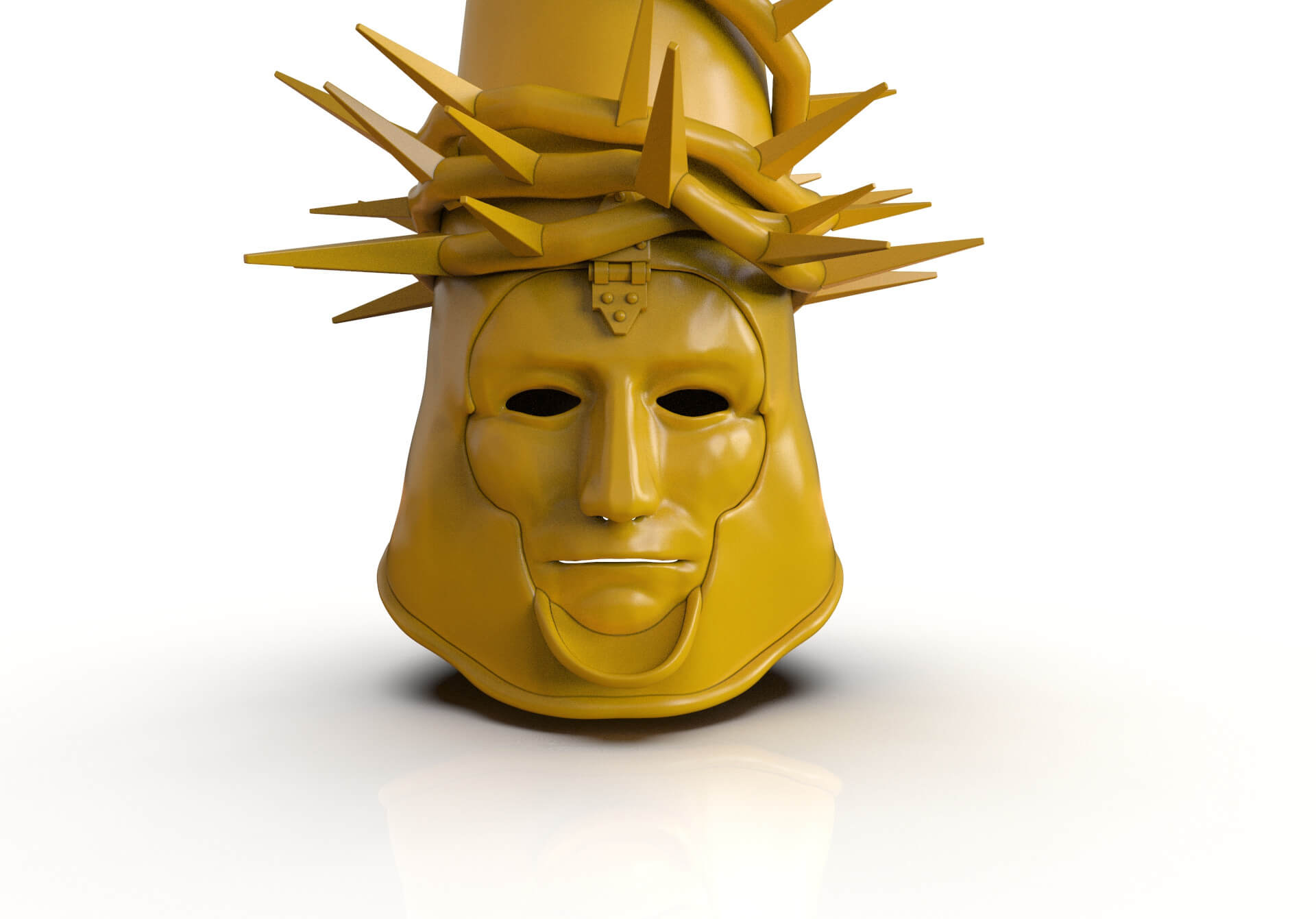 The Penitent One Helmet Blasphemous Close Mouth - 3D Model by PaburoVIII