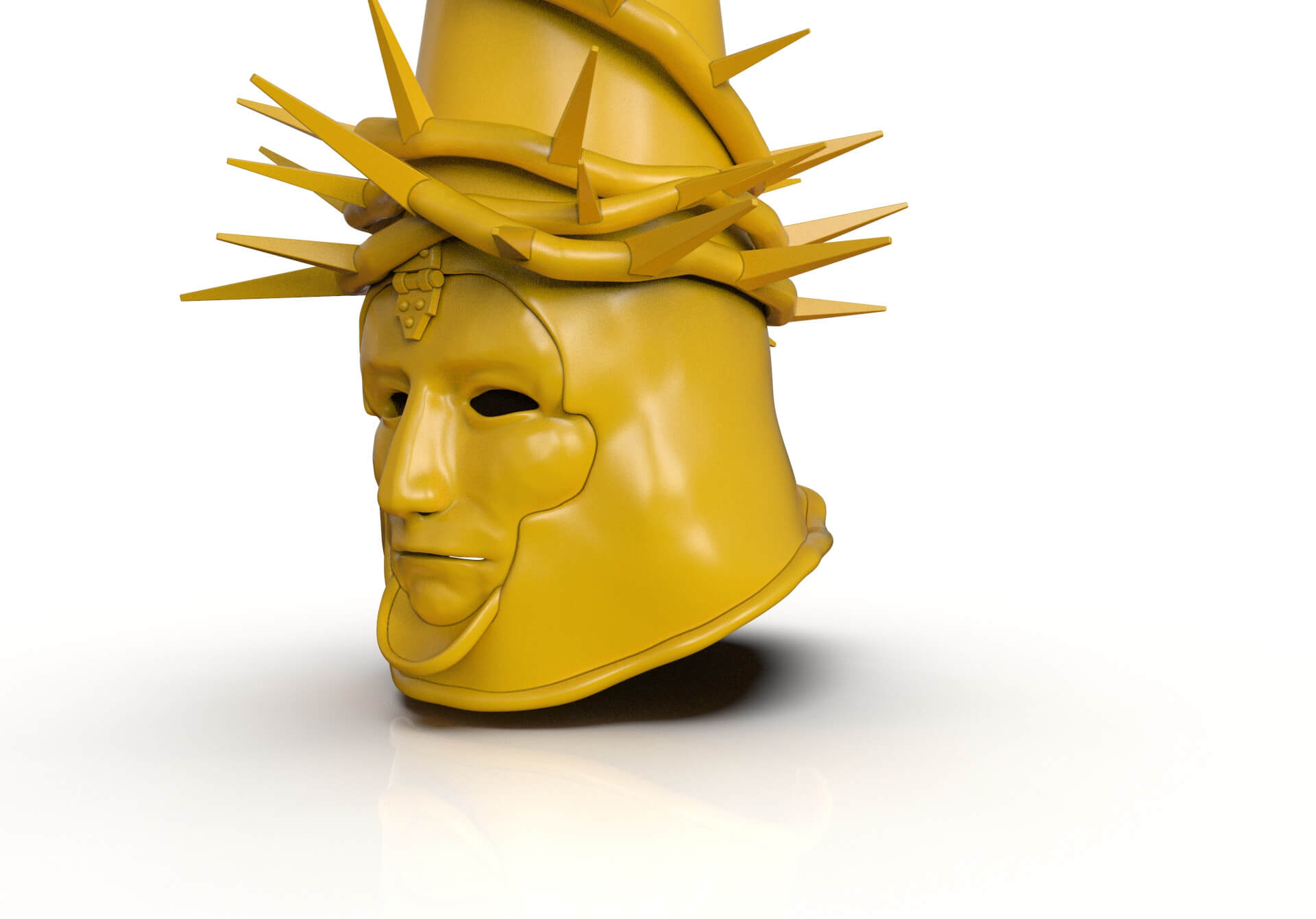 The Penitent One Helmet Blasphemous Close Mouth - 3D Model by PaburoVIII