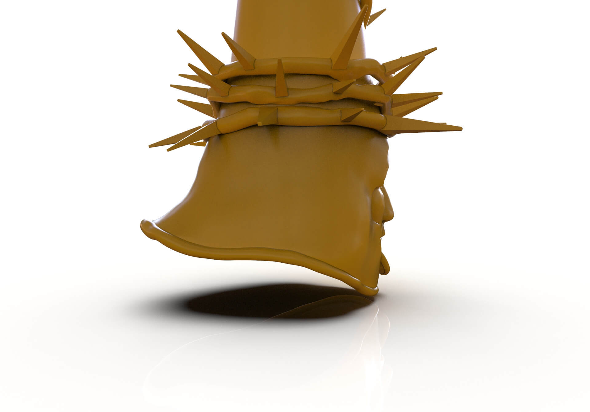 The Penitent One Helmet Blasphemous Close Mouth - 3D Model by PaburoVIII