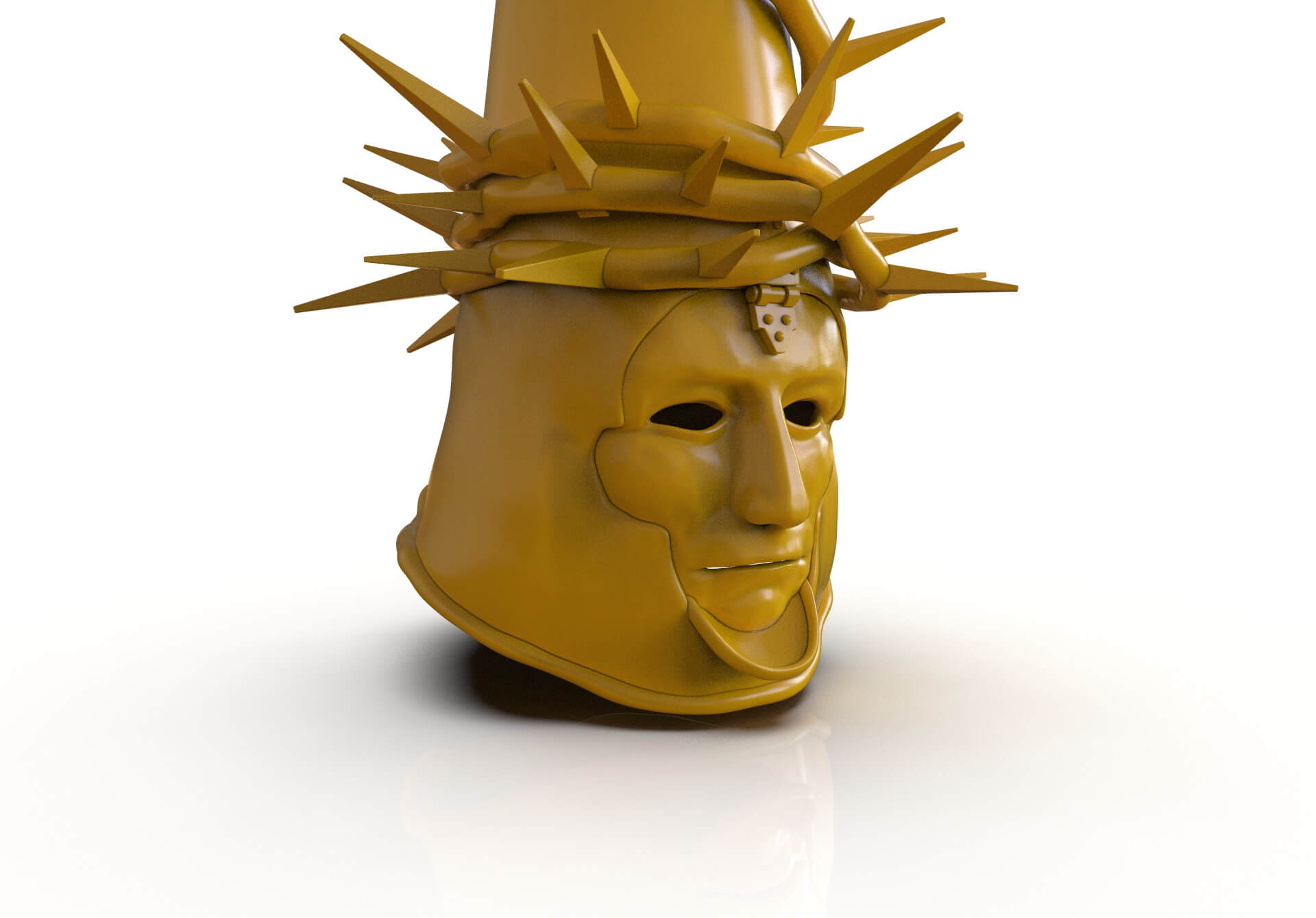 The Penitent One Helmet Blasphemous Close Mouth - 3D Model by PaburoVIII